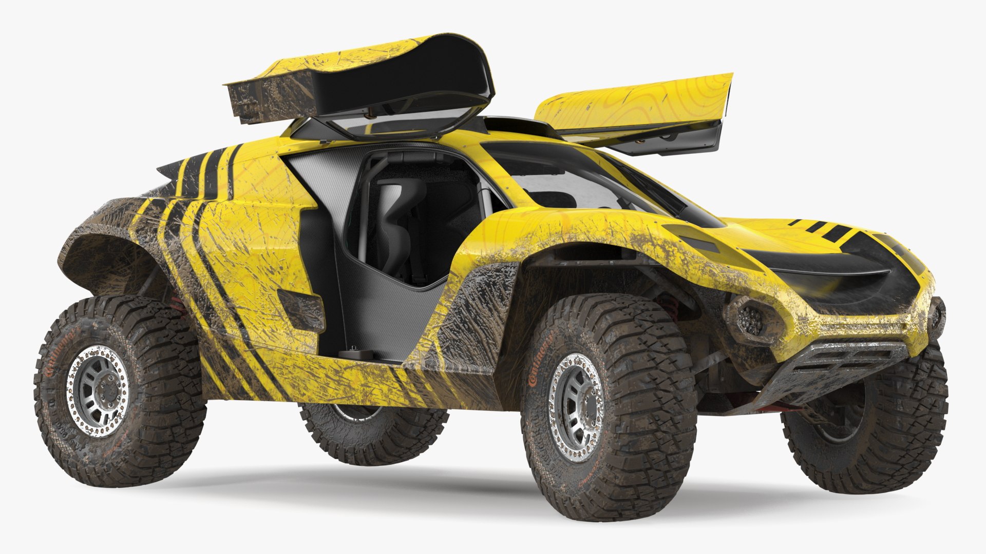 Extreme E Car Racing Electric SUV Dirty Rigged for Cinema 4D 3D model ...