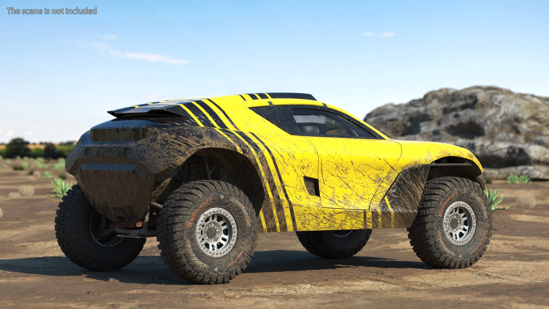 Extreme E Car Racing Electric SUV Dirty Rigged for Cinema 4D 3D model ...