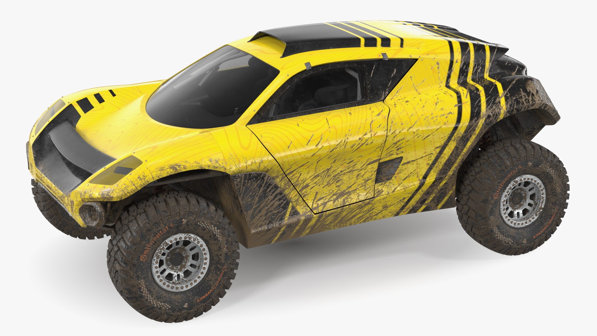 Extreme E Car Racing Electric SUV Dirty Rigged for Cinema 4D 3D model ...