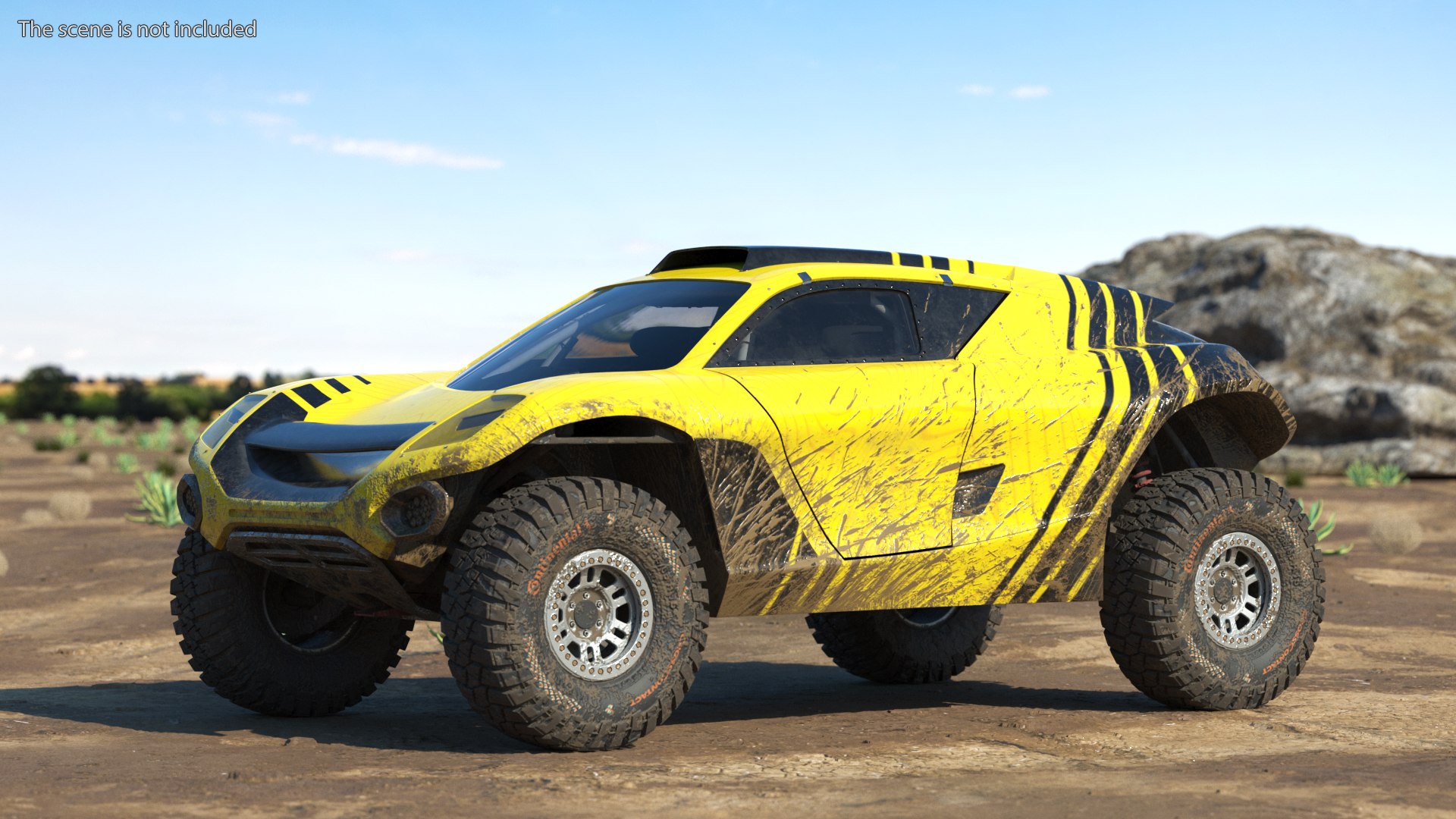 Extreme E Car Racing Electric SUV Dirty Rigged for Cinema 4D 3D model ...