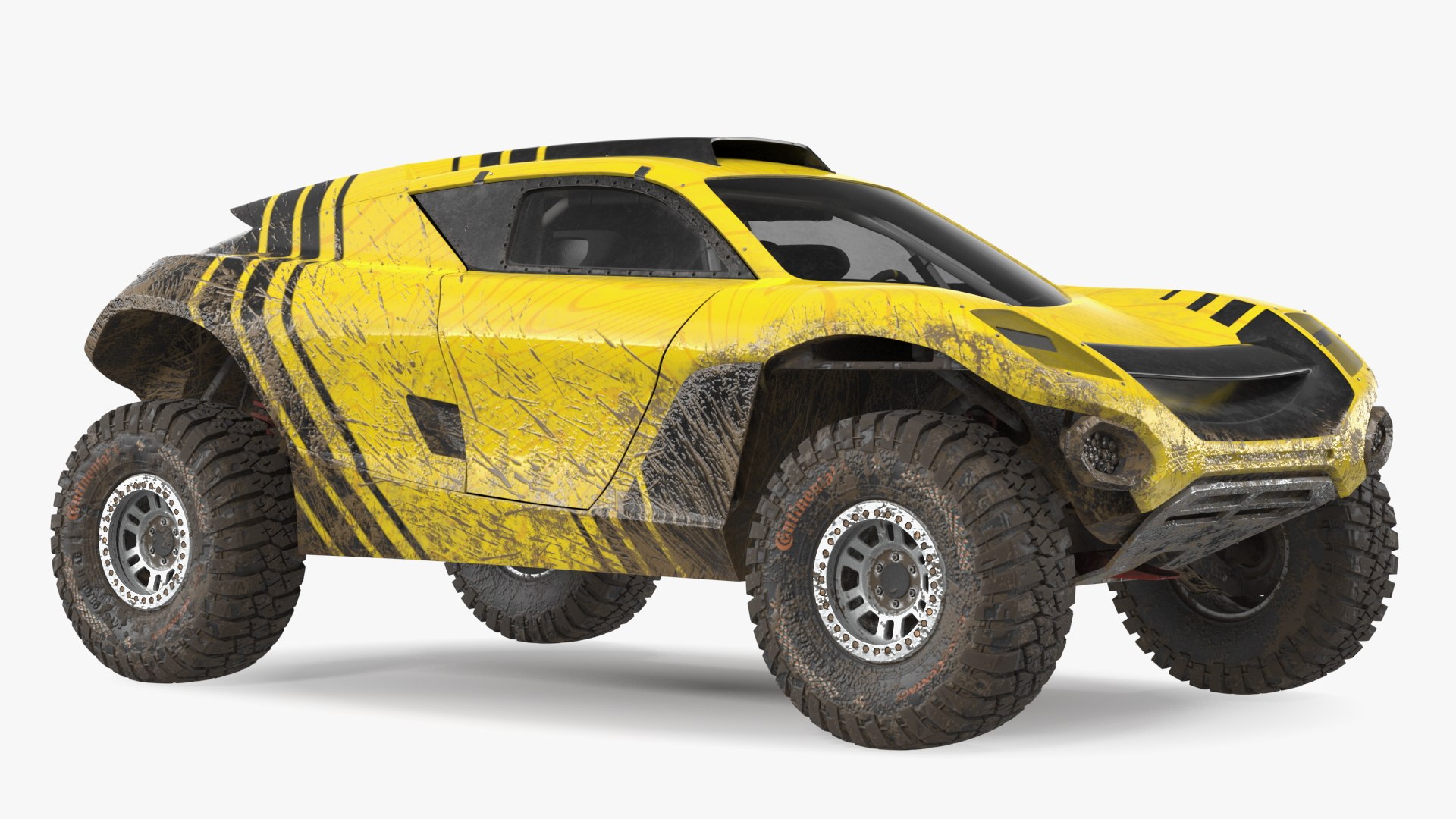 Extreme E Car Racing Electric SUV Dirty Rigged for Cinema 4D 3D model ...
