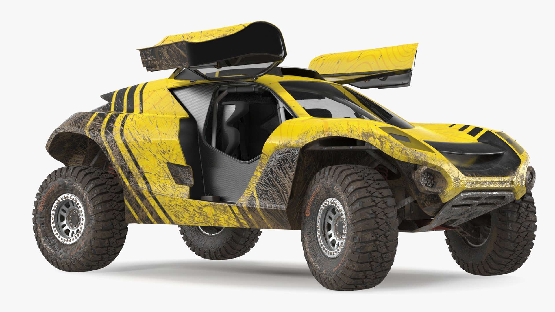 Extreme E Car Racing Electric SUV Dirty Rigged for Cinema 4D 3D model ...