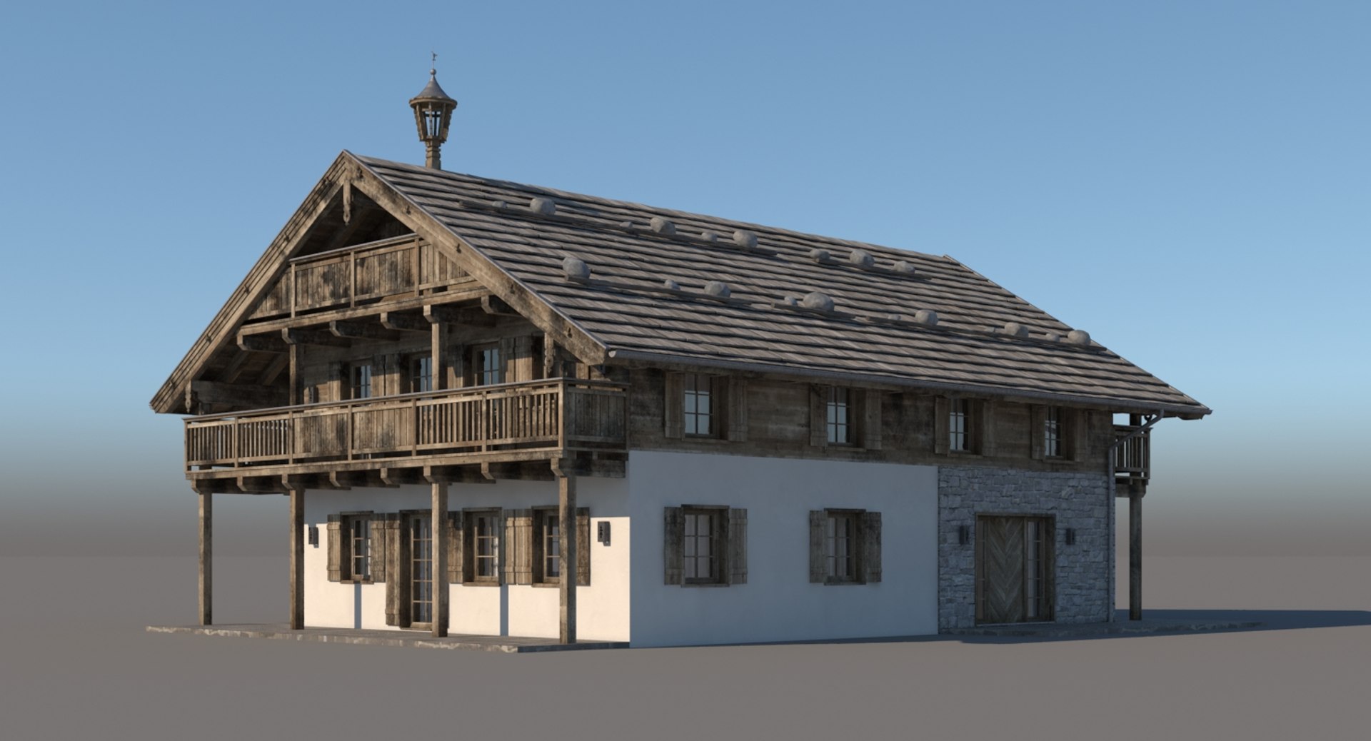Chalet Realistic 3d Model