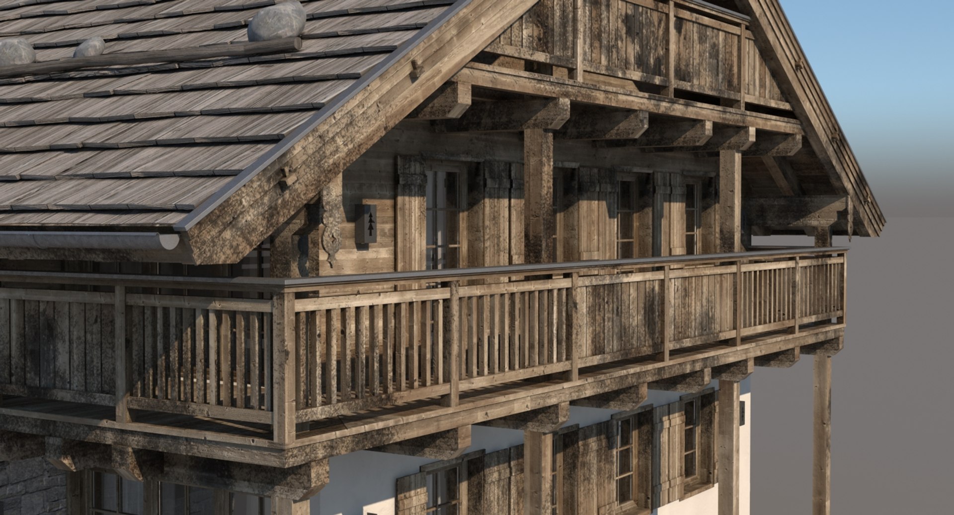 Chalet Realistic 3d Model