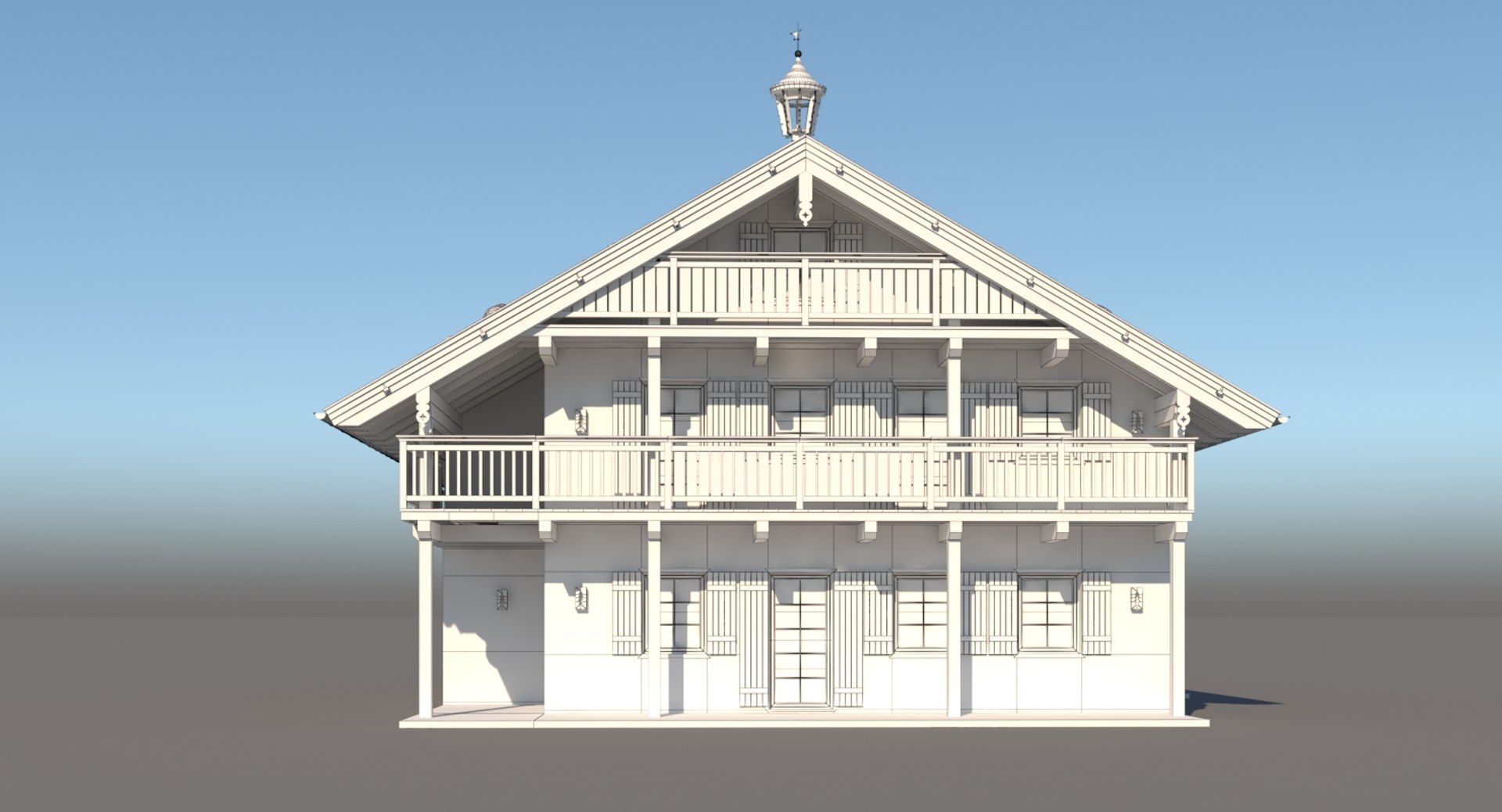 Chalet Realistic 3d Model