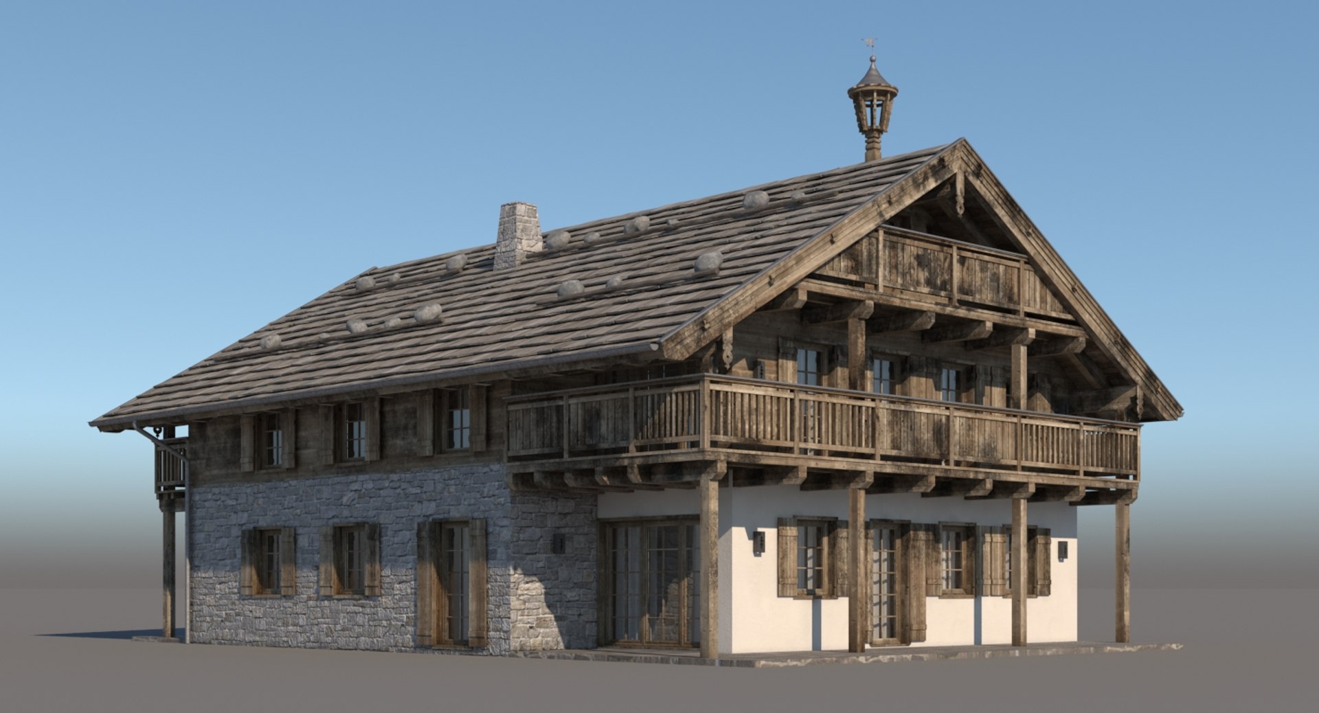 Chalet Realistic 3d Model