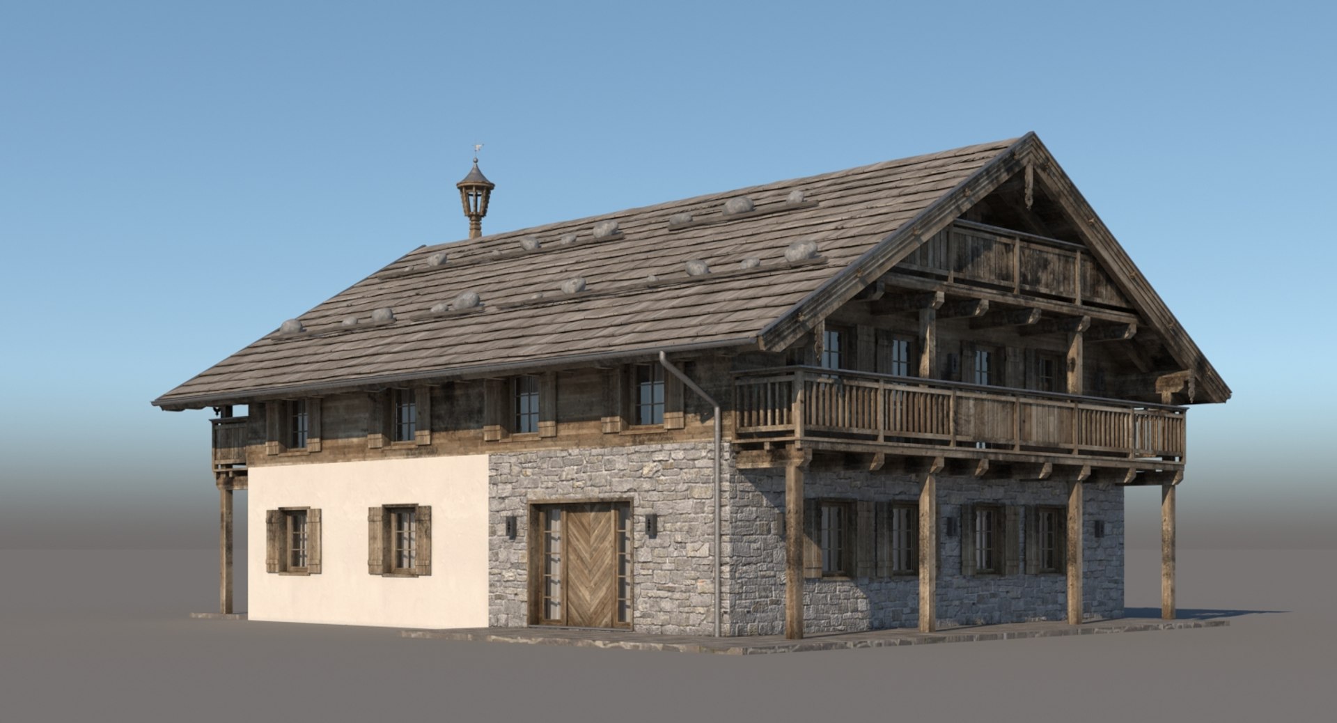 Chalet Realistic 3d Model