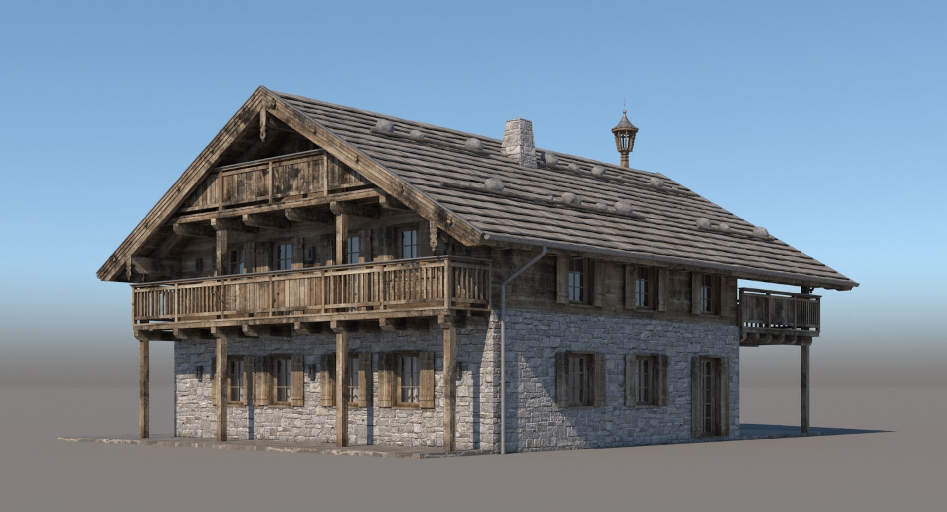 Chalet Realistic 3d Model