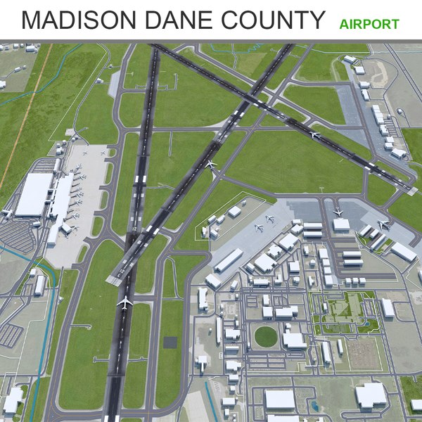 modelo 3d Madison Dane County Airport - TurboSquid 2013568