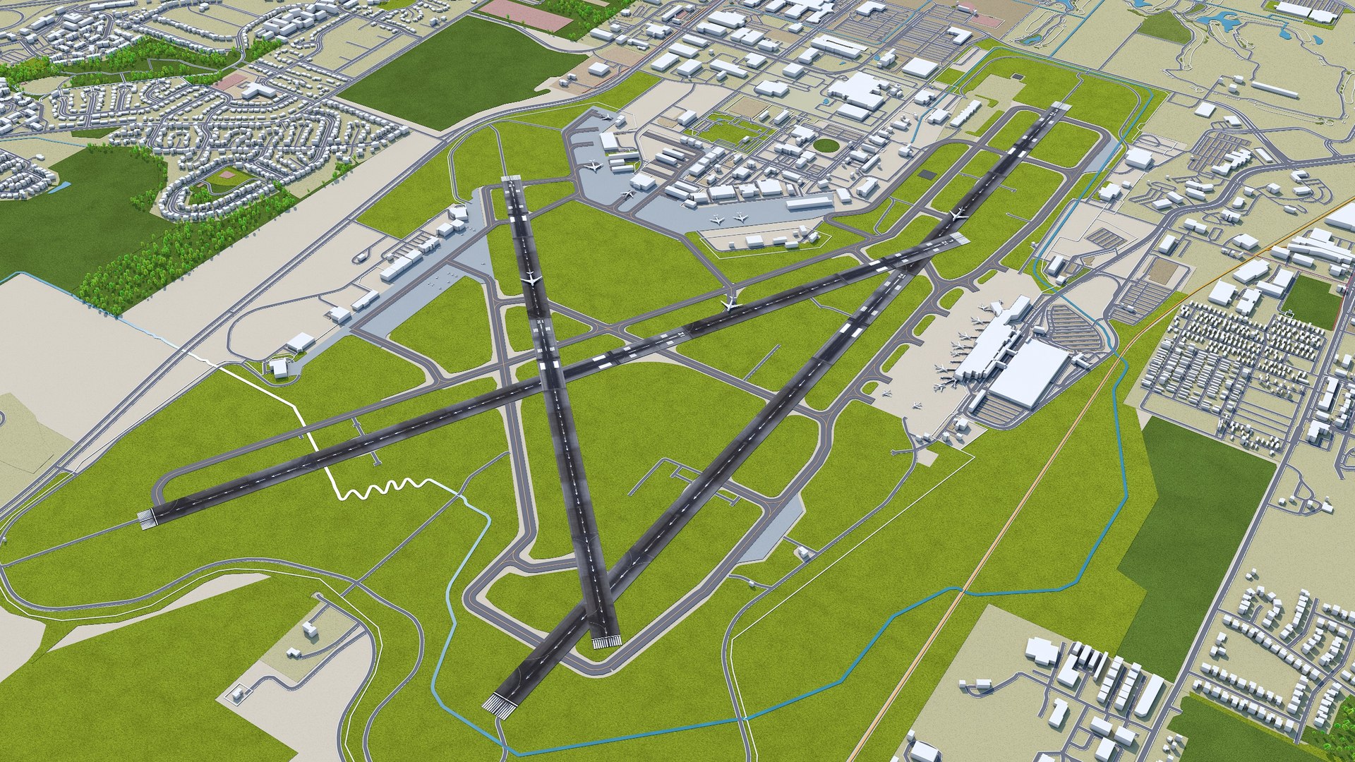 Madison Dane County Airport 3D - TurboSquid 2013568