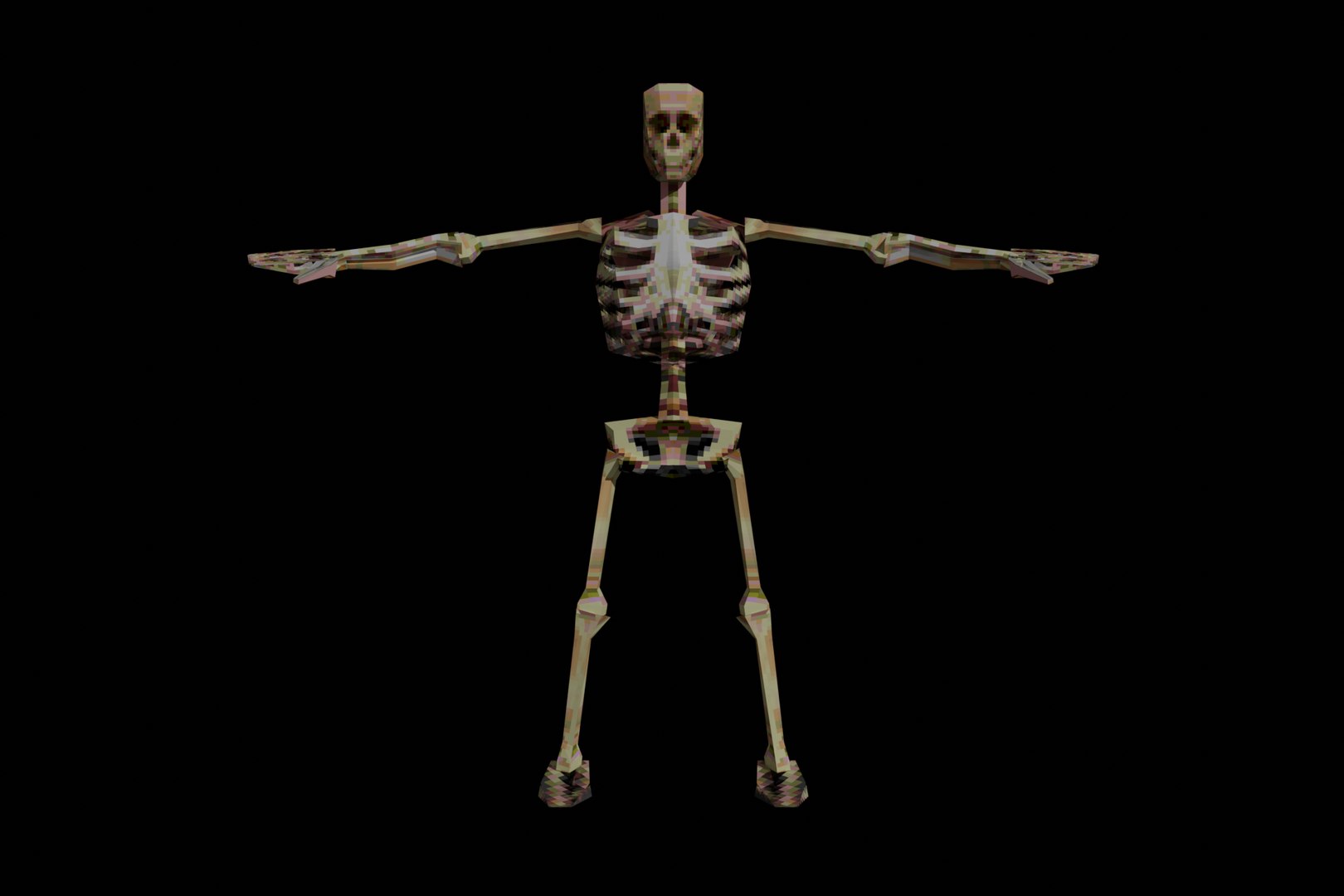 Low Poly Pixel Skeleton model - TurboSquid 2000726