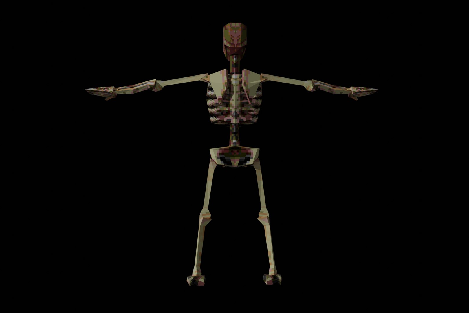 Low Poly Pixel Skeleton model - TurboSquid 2000726