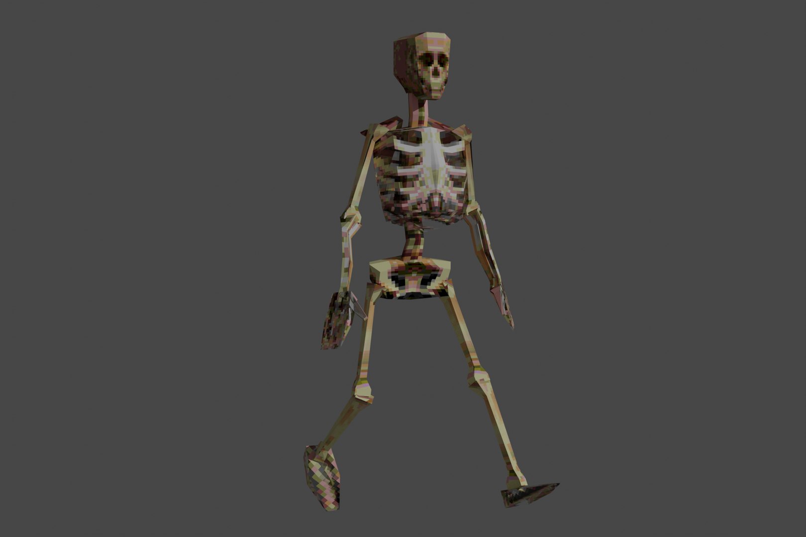 Low Poly Pixel Skeleton model - TurboSquid 2000726