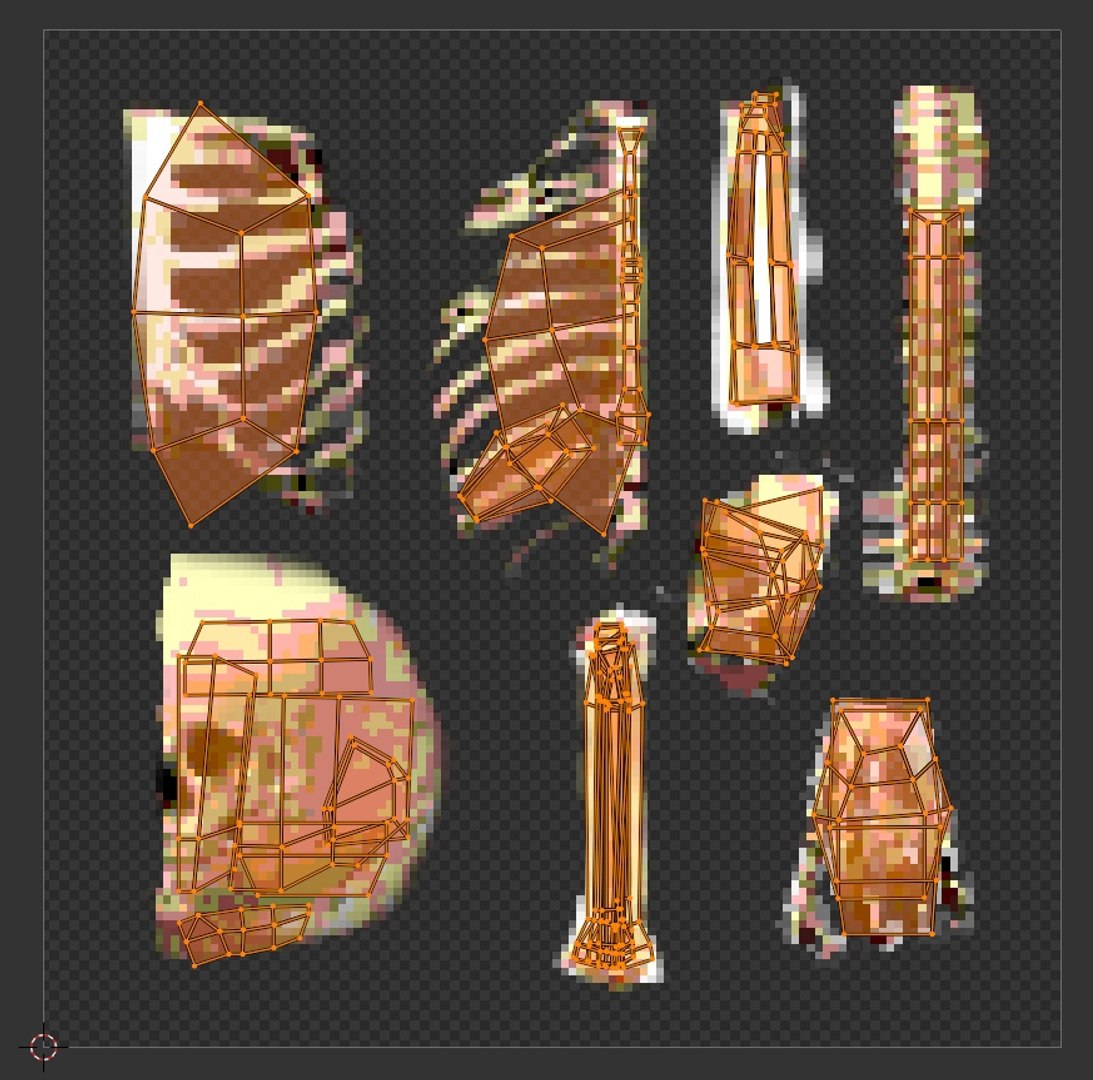 Low Poly Pixel Skeleton model - TurboSquid 2000726
