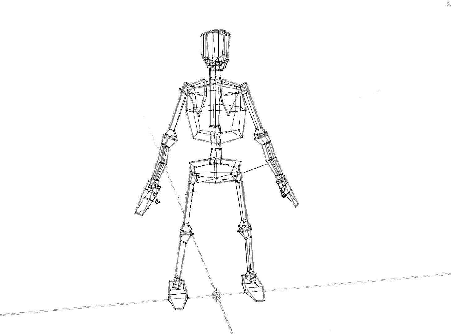 Low Poly Pixel Skeleton model - TurboSquid 2000726