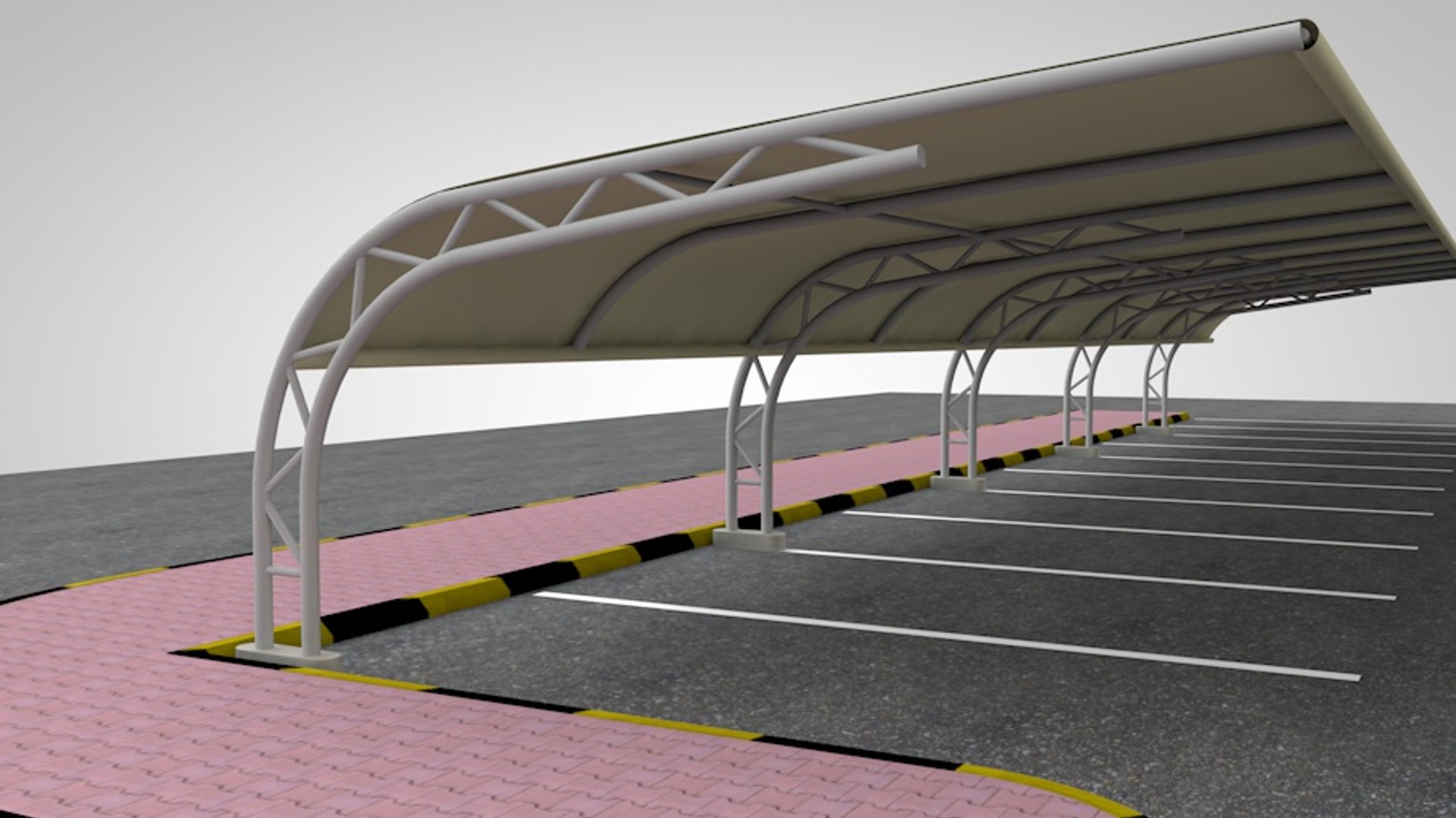 3d Car Parking Shade Model
