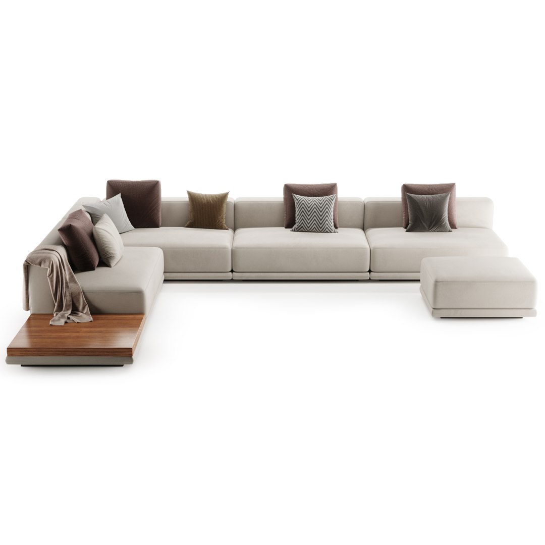 3D Model Minotti Horizonte Modular Sofa - TurboSquid 2107559