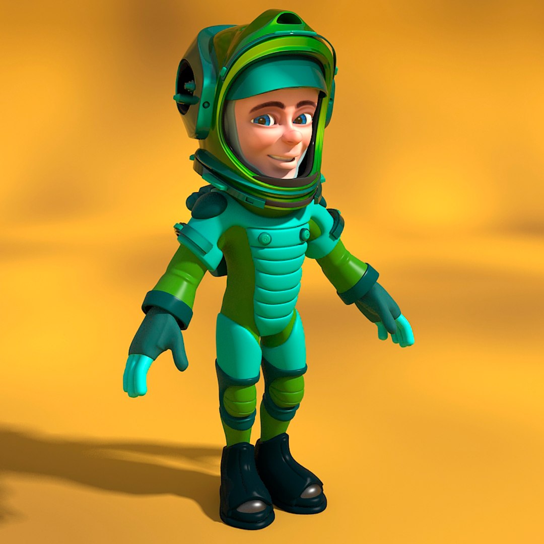 3d model cartoon astronaut