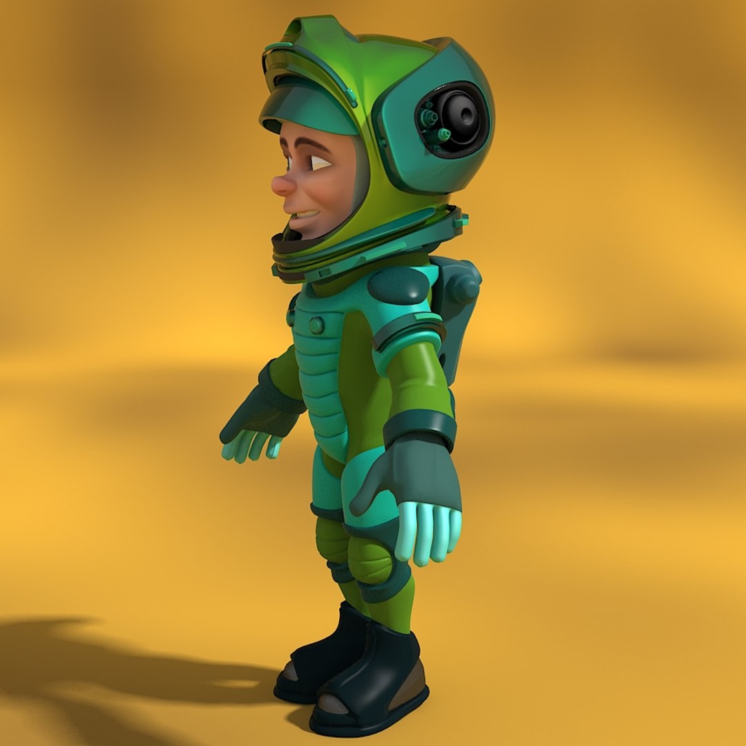 3d model cartoon astronaut