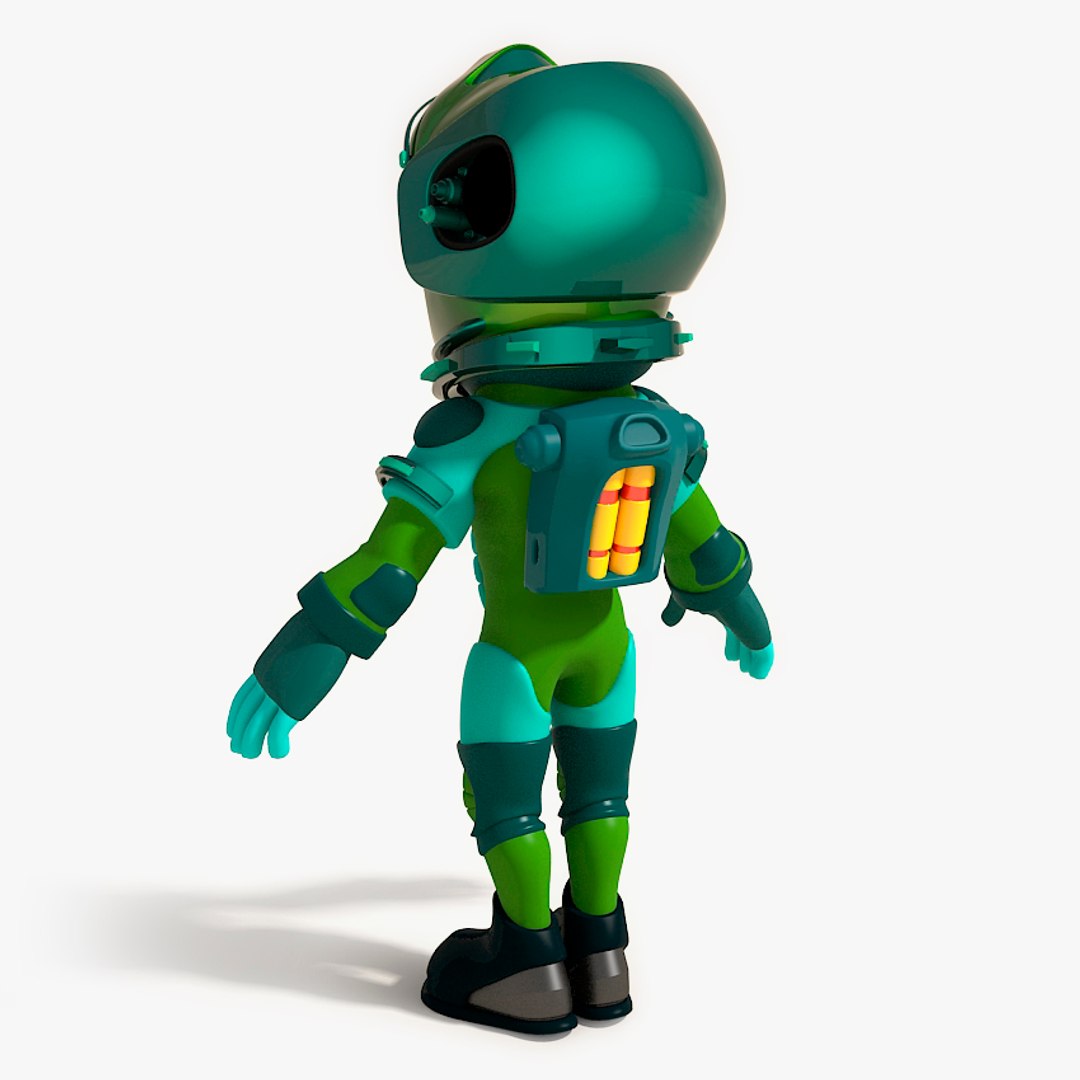 3d model cartoon astronaut