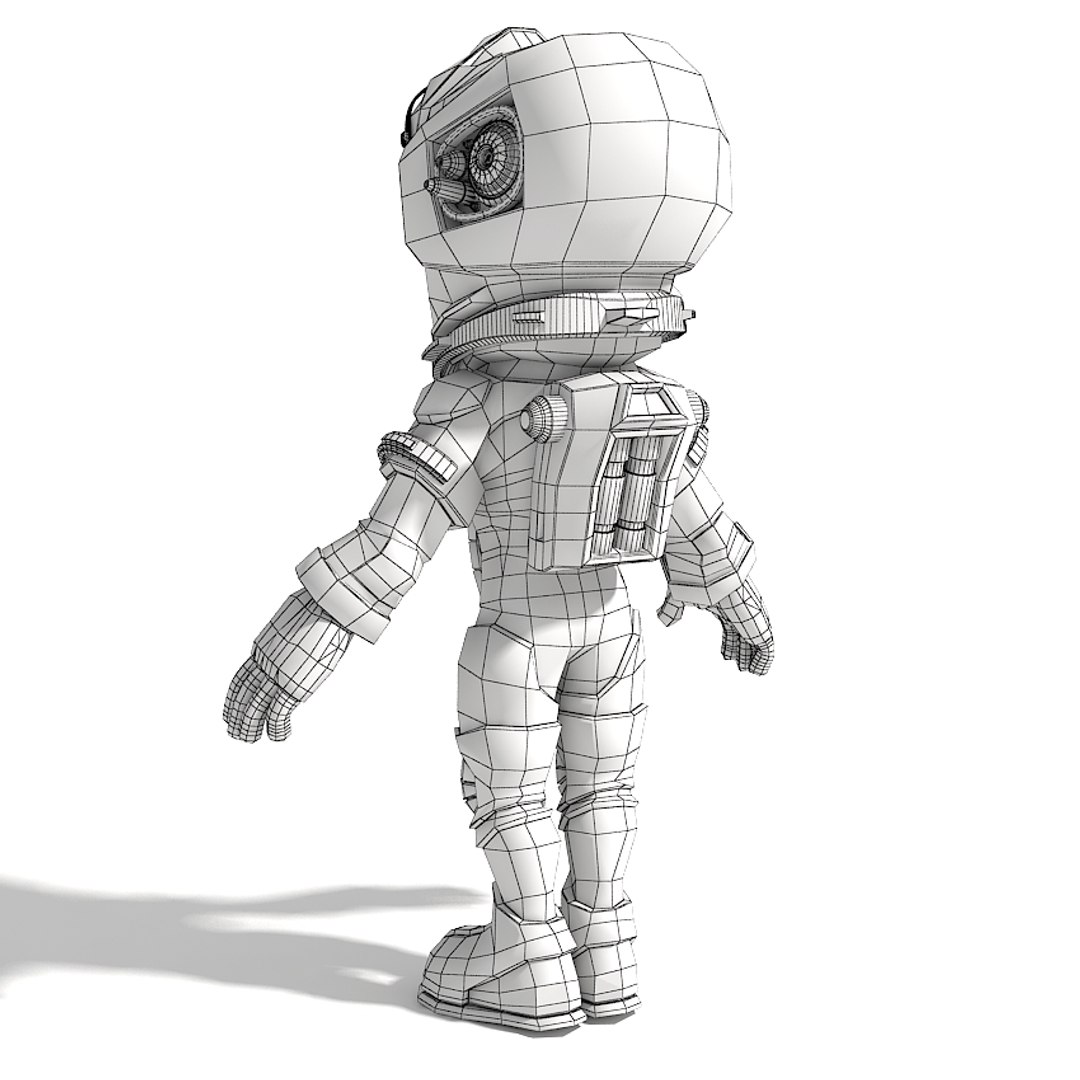 3d model cartoon astronaut