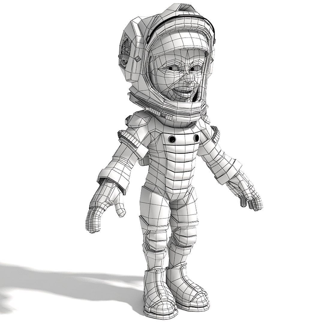 3d model cartoon astronaut