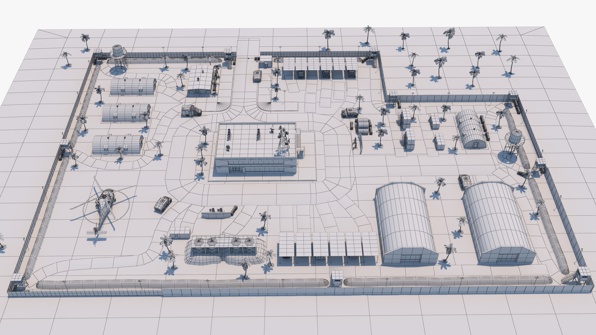 Military Base - Scene 3D - TurboSquid 2015487