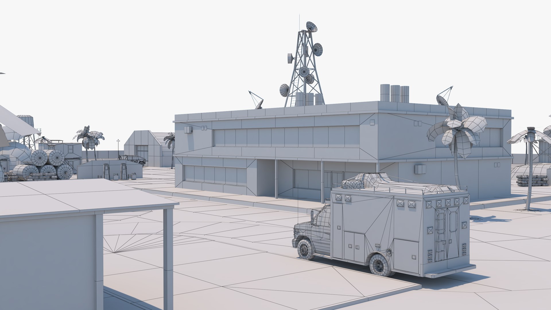 Military Base - Scene 3D - TurboSquid 2015487