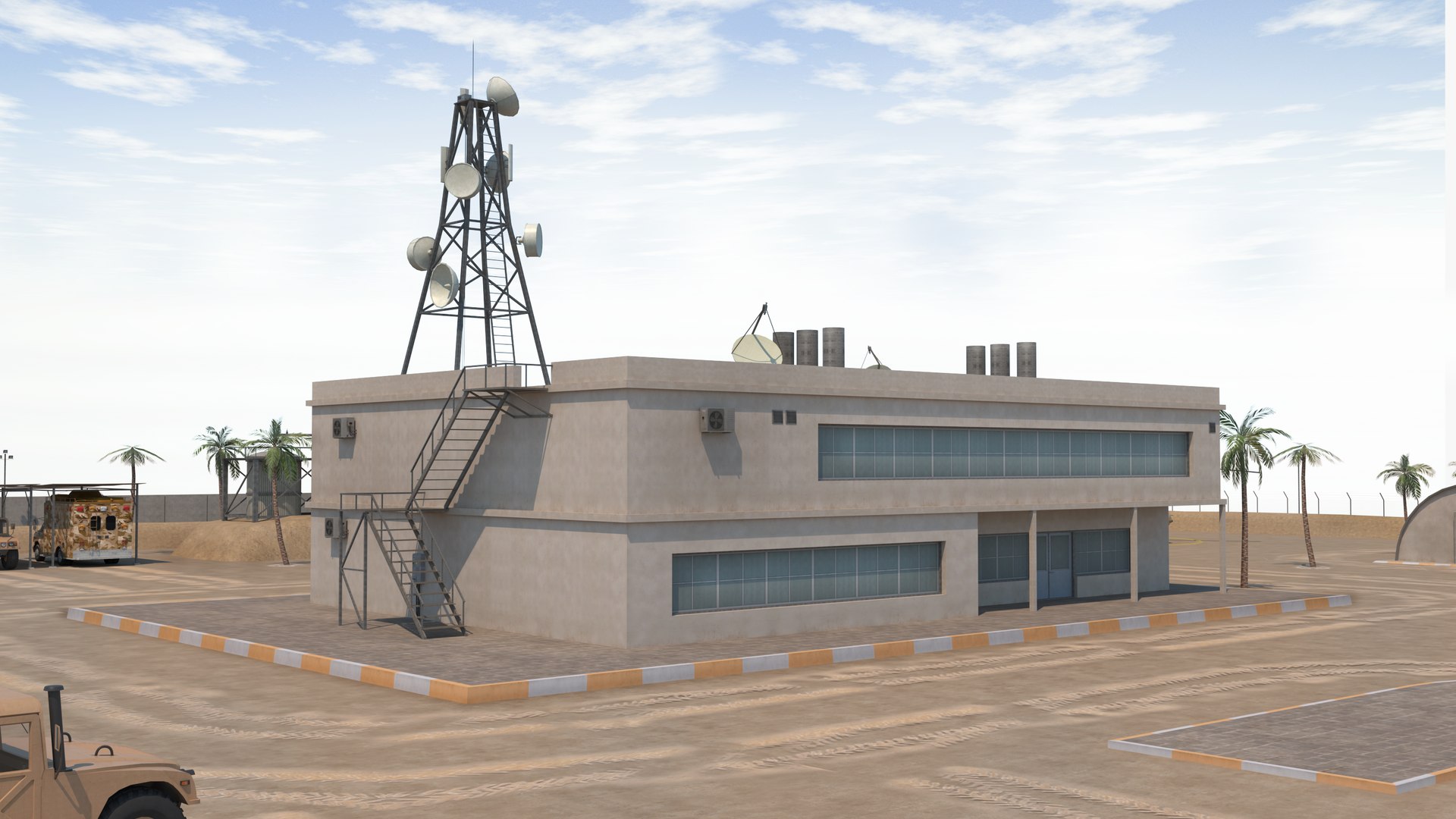 Military Base - Scene 3D - TurboSquid 2015487