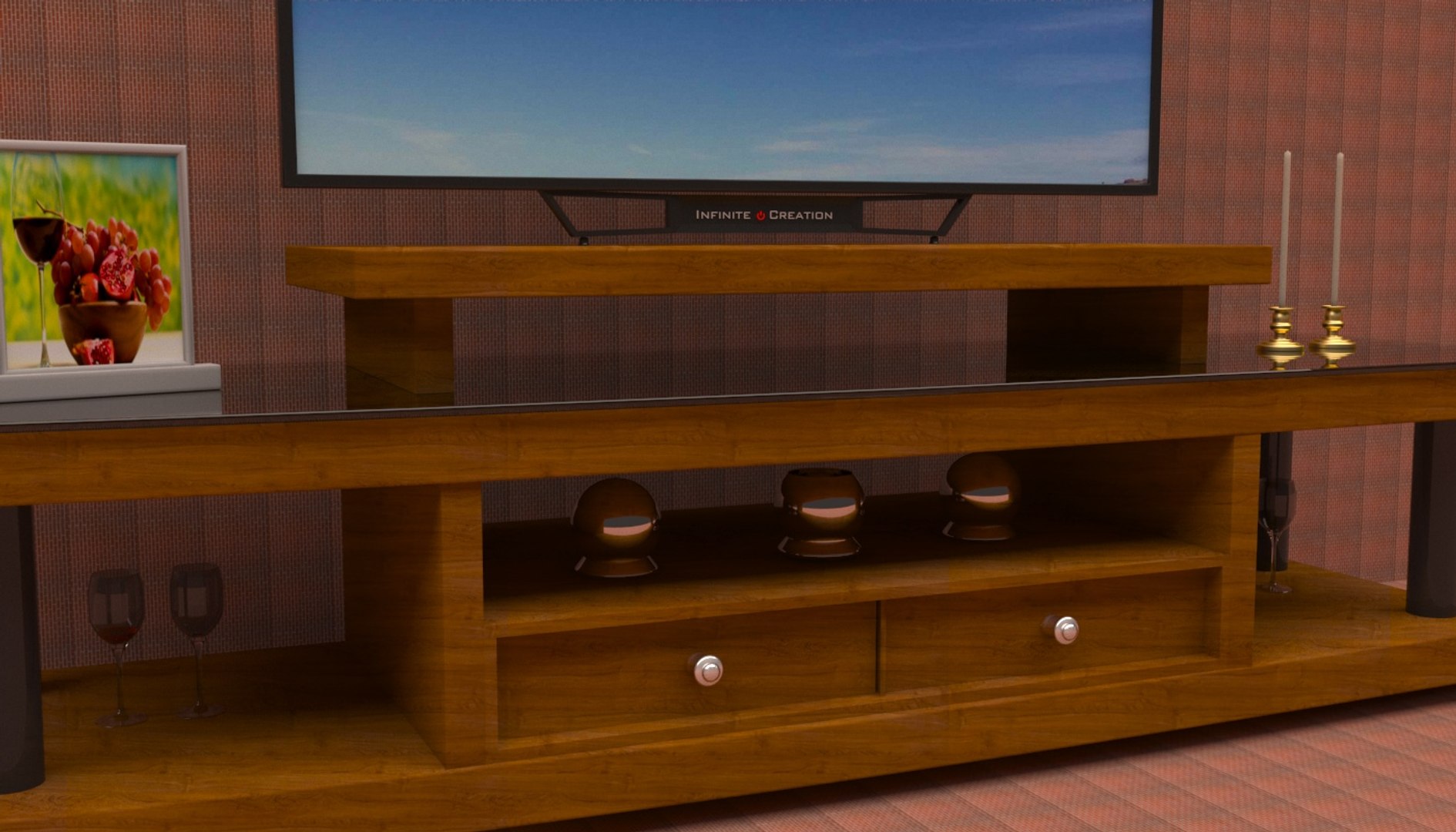 3D smart tv table model - TurboSquid 1473731