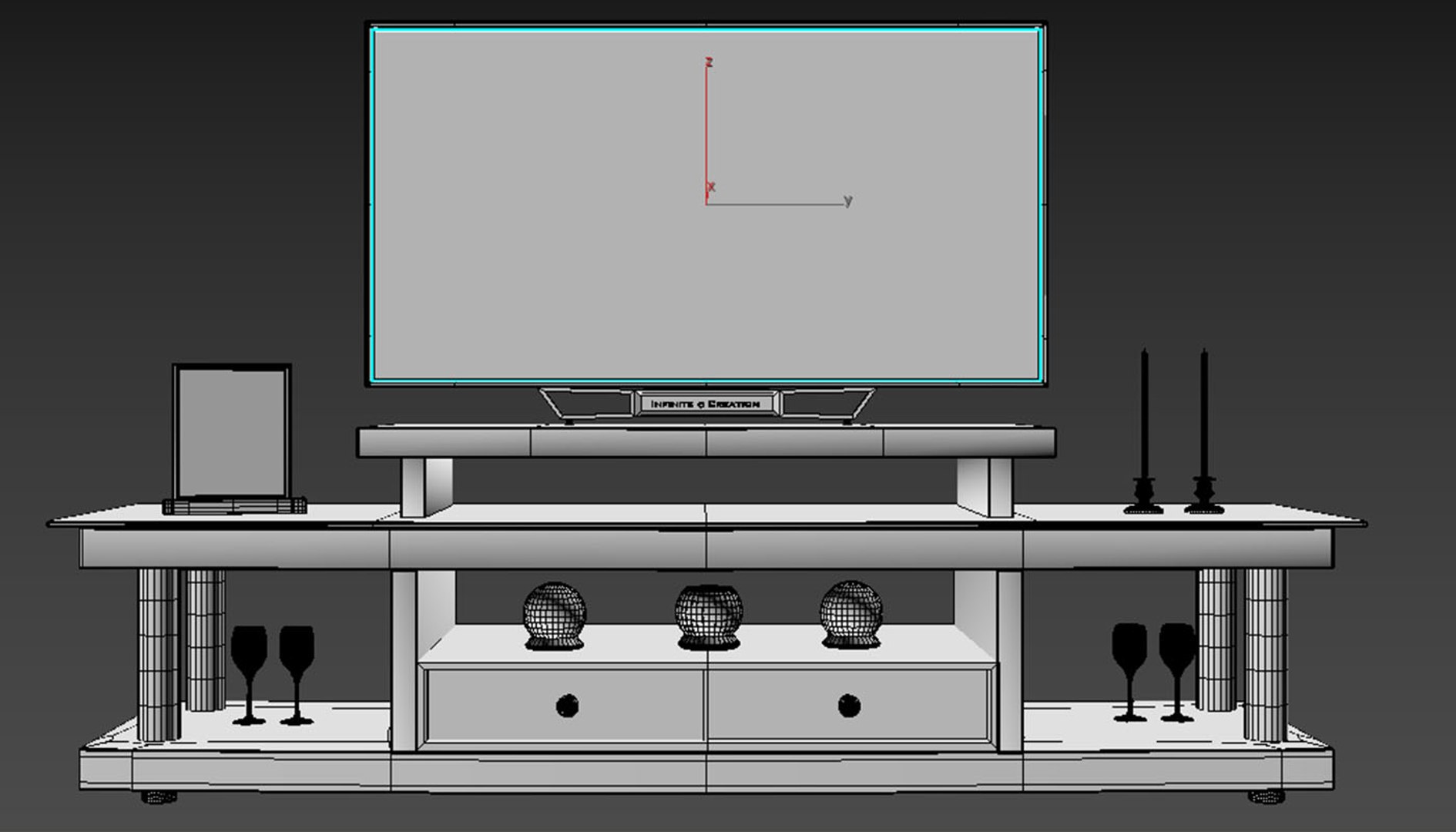 3D smart tv table model - TurboSquid 1473731