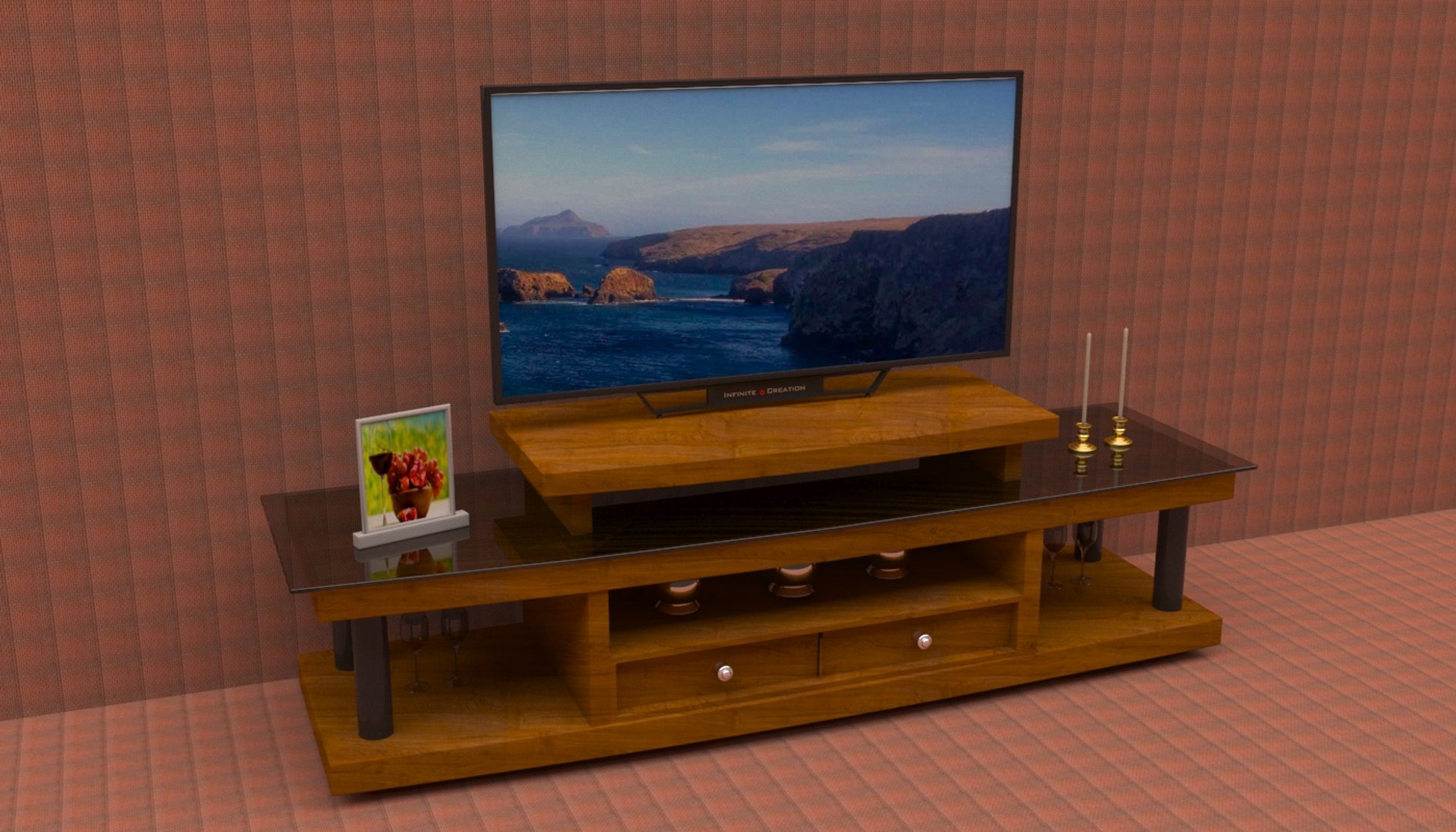 3D smart tv table model - TurboSquid 1473731