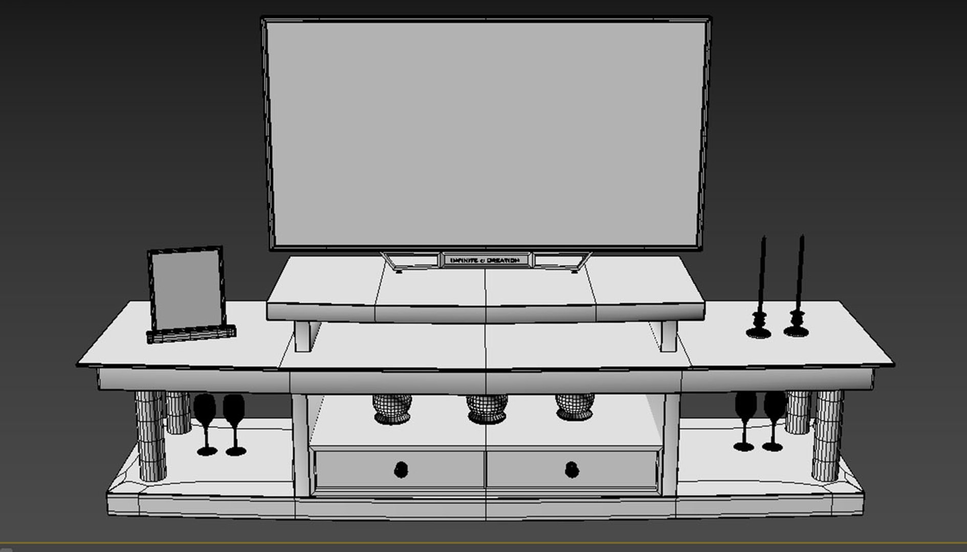 3D smart tv table model - TurboSquid 1473731