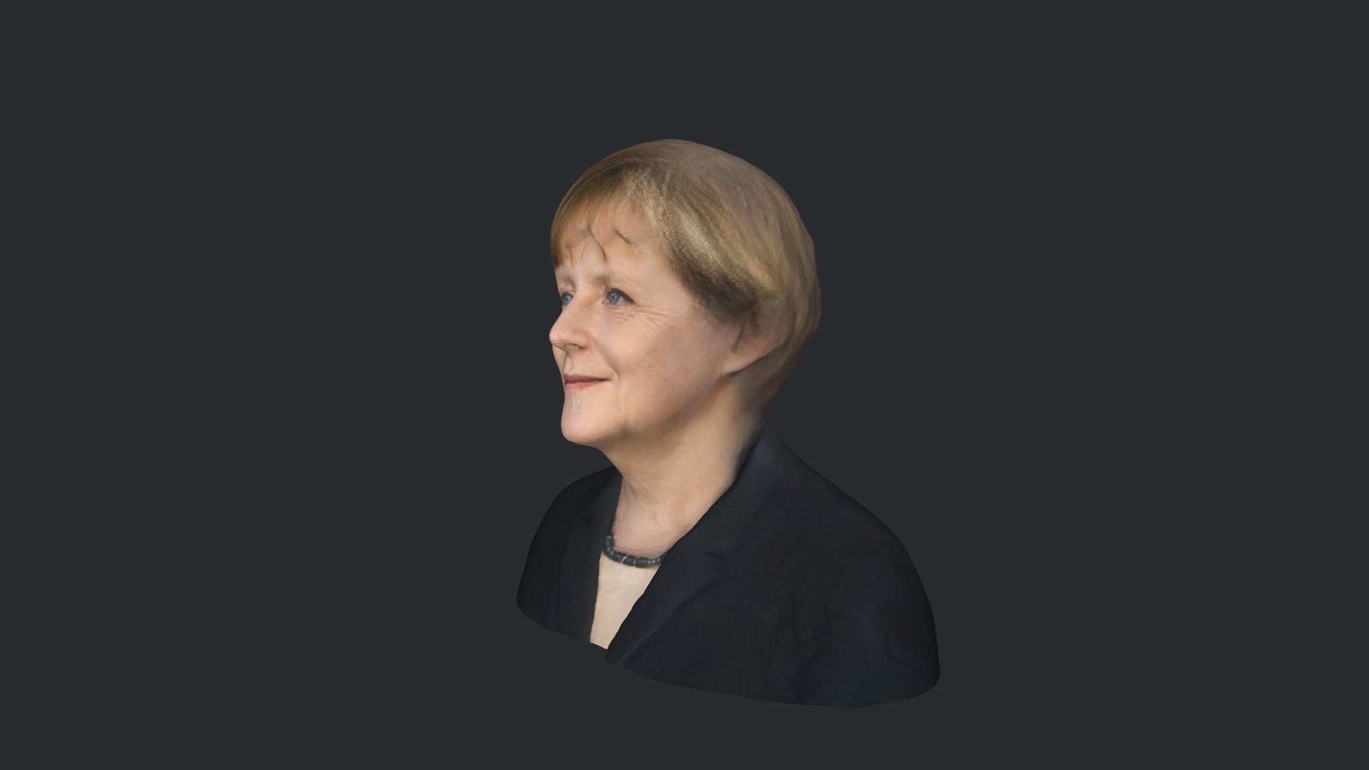 3D Angela Merkel- Realistic bust head ready model - TurboSquid 1971251