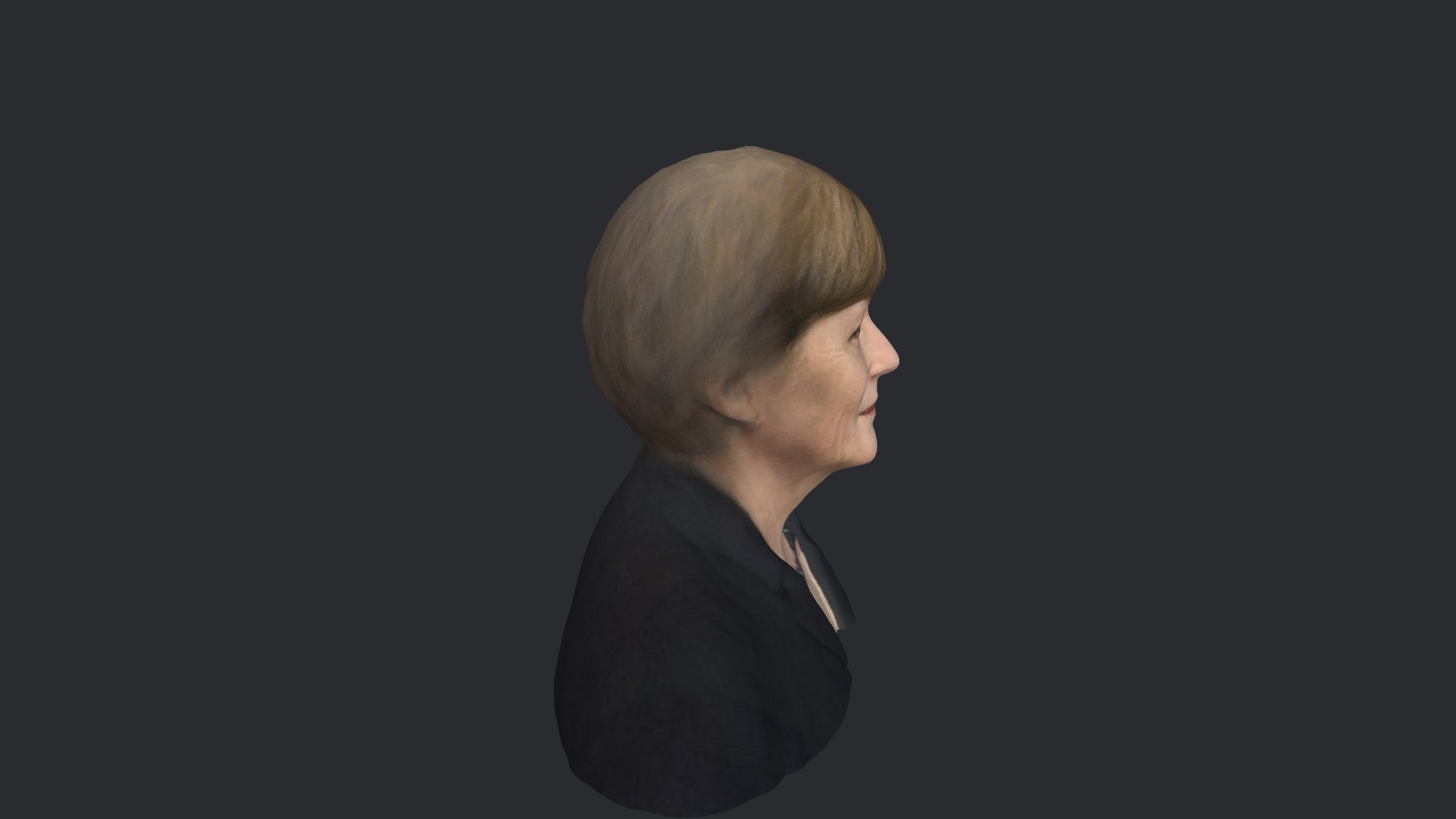 3D Angela Merkel- Realistic bust head ready model - TurboSquid 1971251
