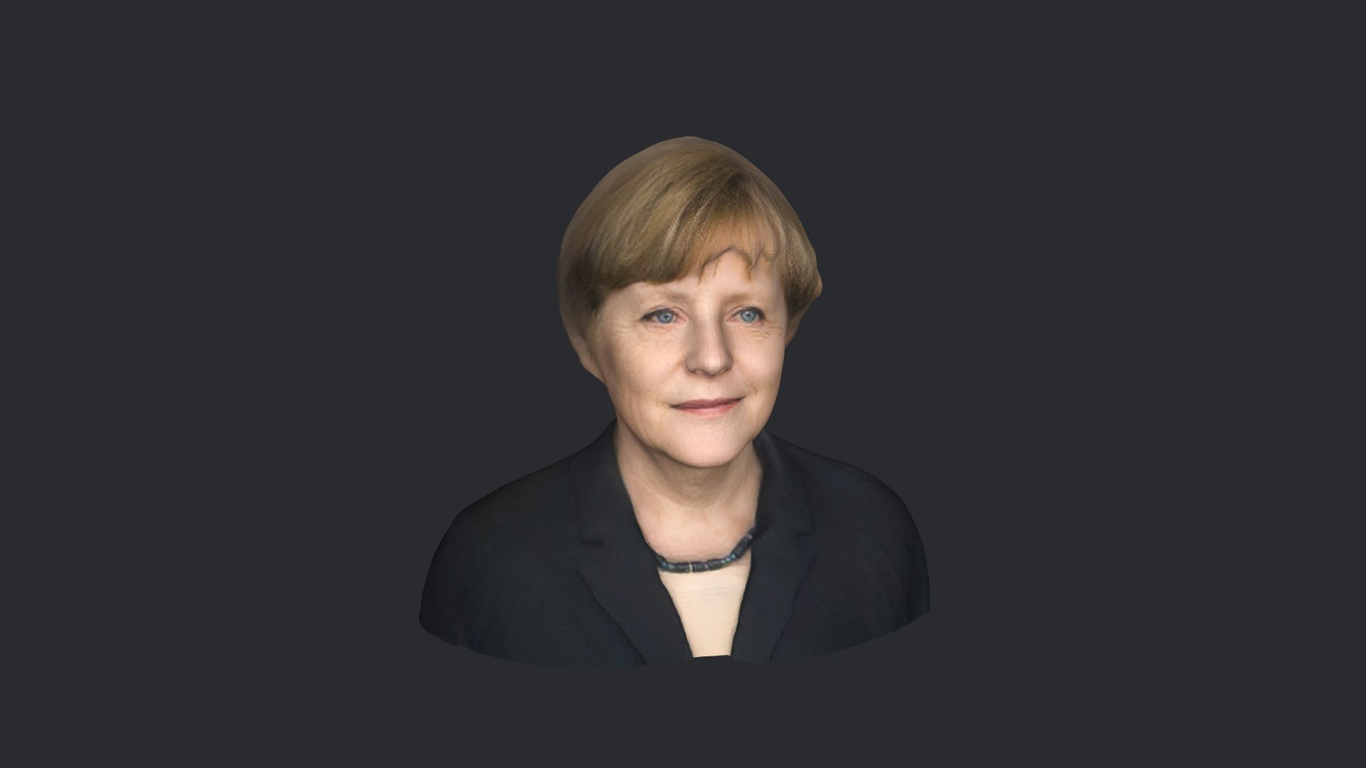 3D Angela Merkel- Realistic bust head ready model - TurboSquid 1971251