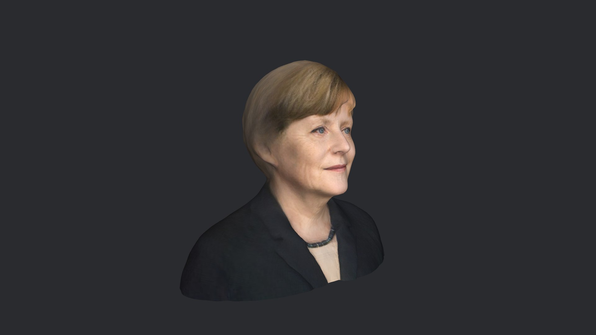 3D Angela Merkel- Realistic bust head ready model - TurboSquid 1971251