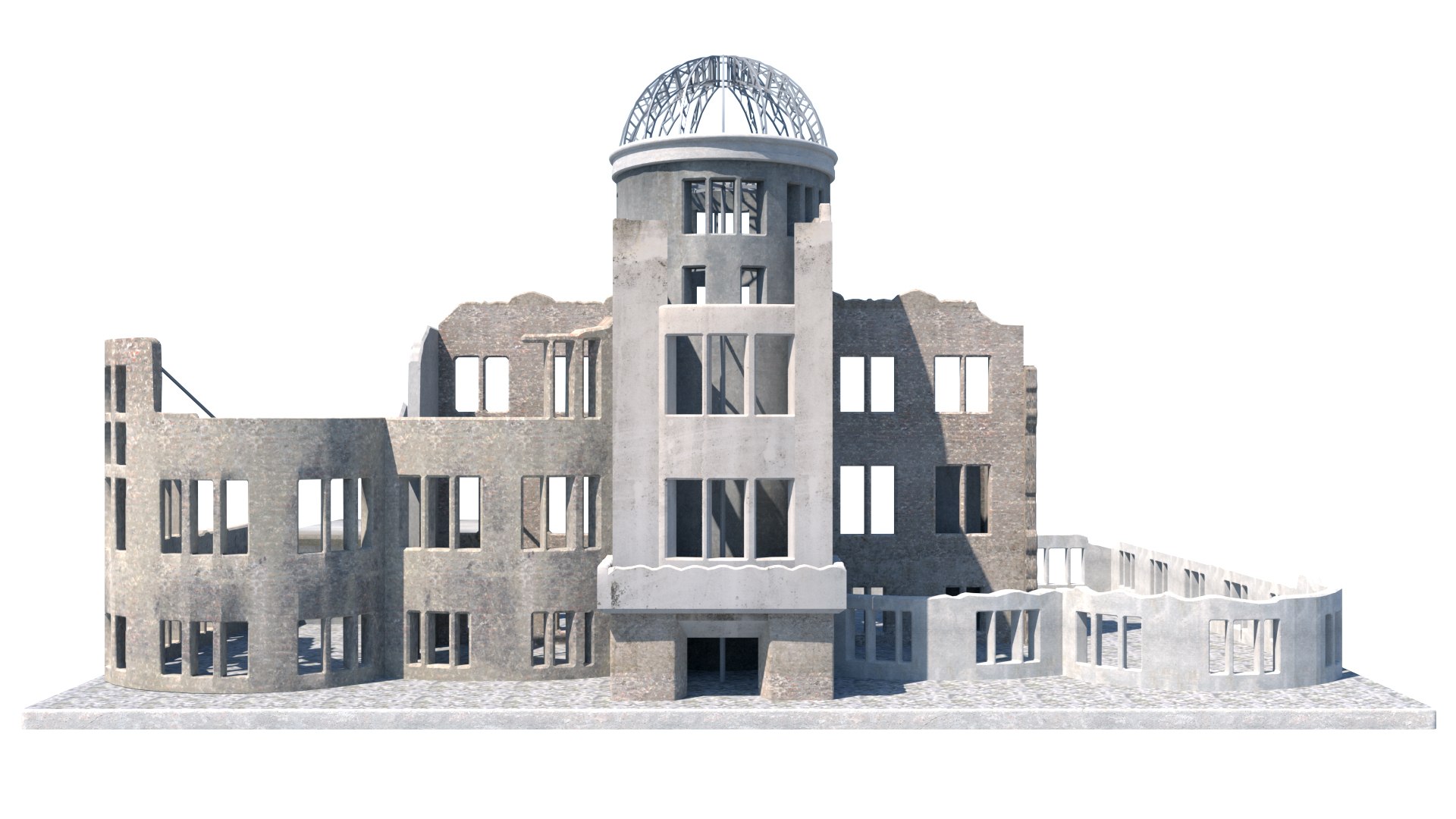 3D Atomic Bomb Dome Model - TurboSquid 1800018