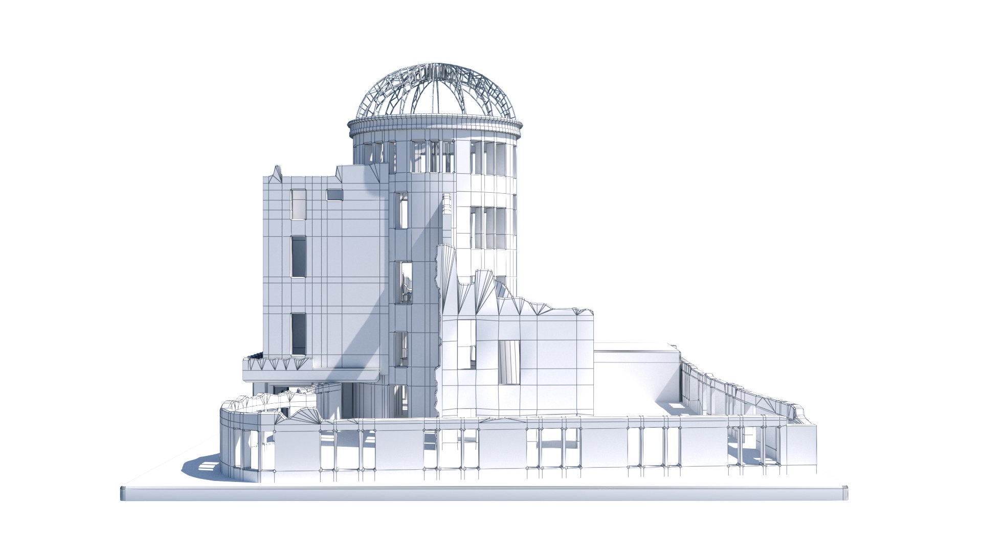 3D Atomic Bomb Dome Model - TurboSquid 1800018