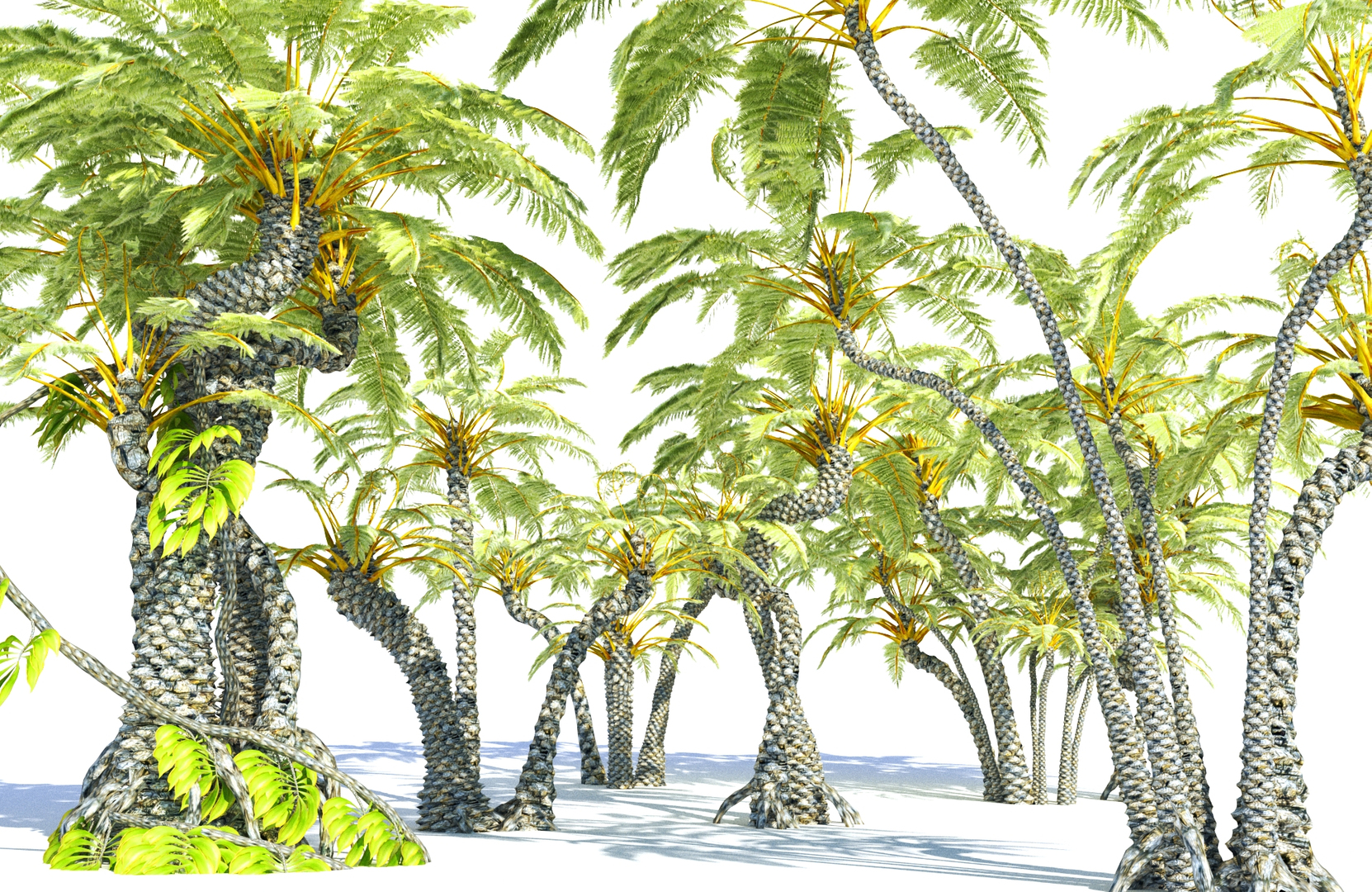 3D Prehistoric Plants Tree - TurboSquid 1674012