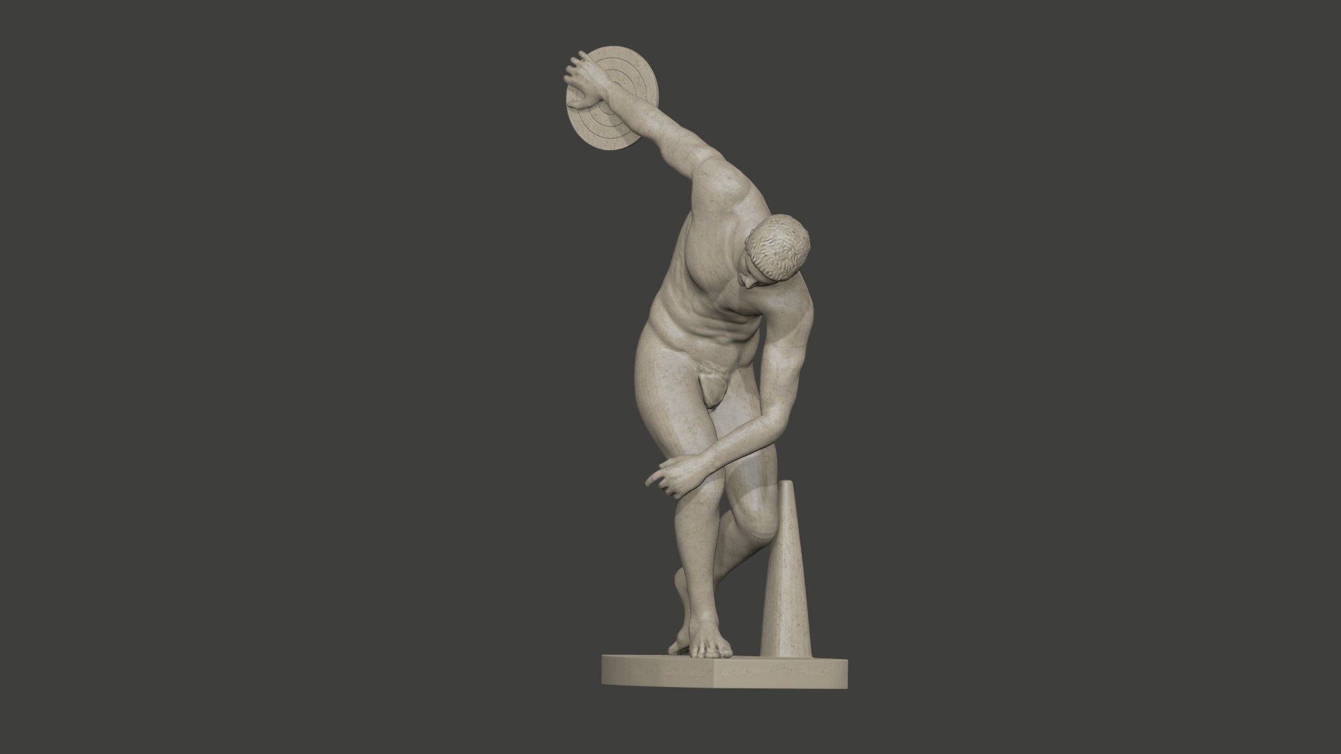 Discobolus Thrower Statue 3D model - TurboSquid 1717597