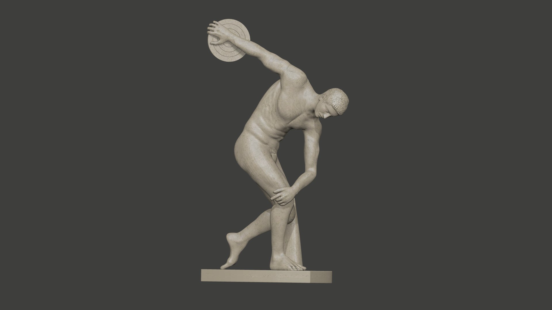 Discobolus Thrower Statue 3D model - TurboSquid 1717597