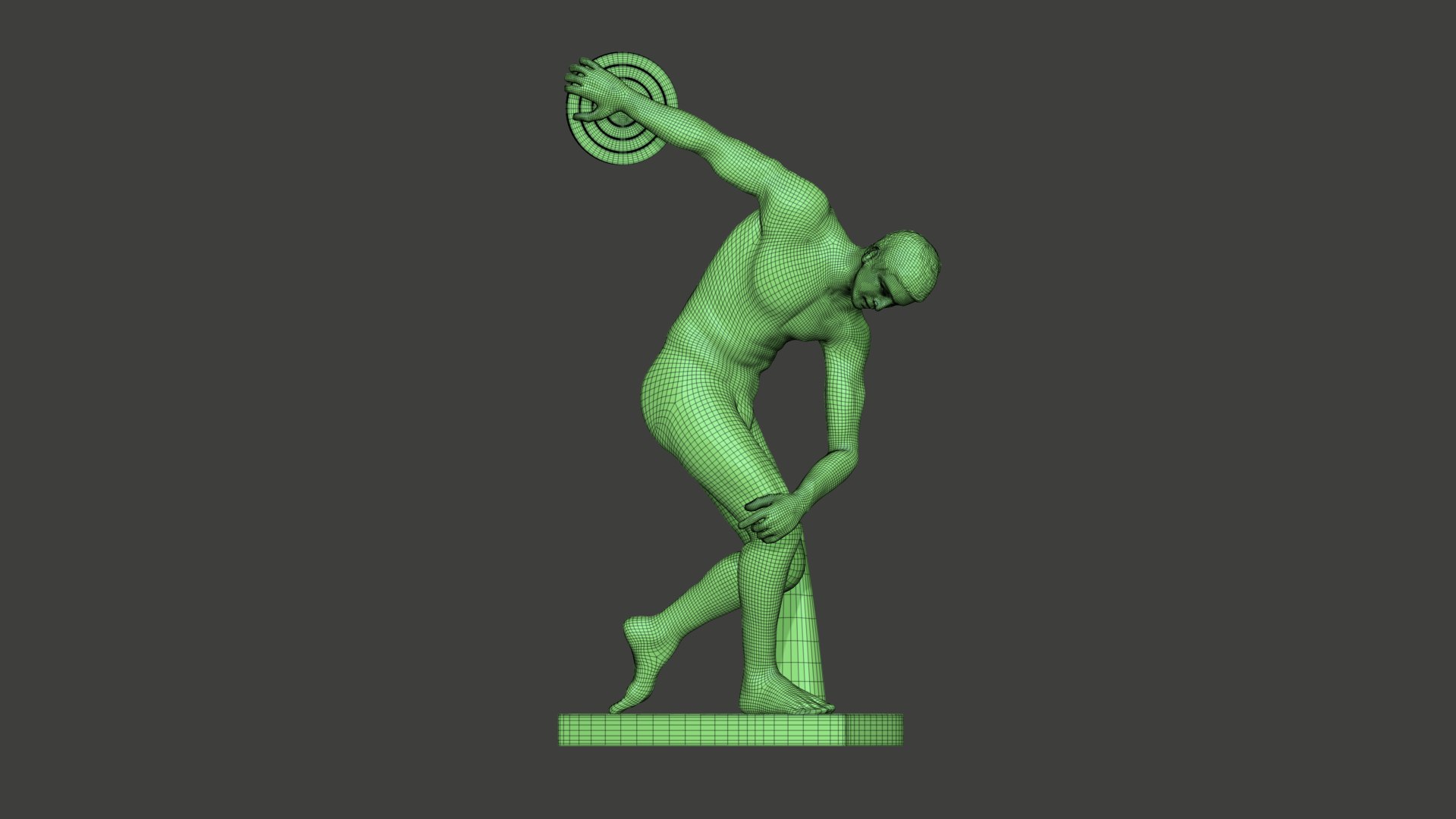 Discobolus Thrower Statue 3D model - TurboSquid 1717597