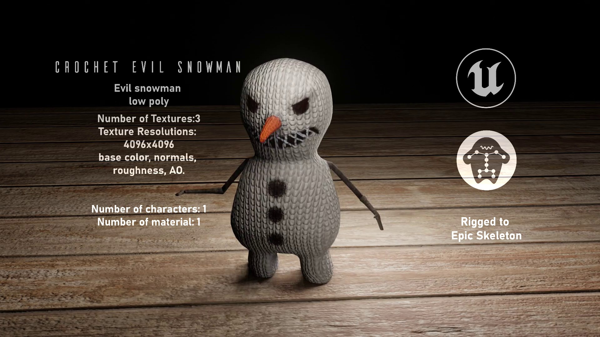 Snowman Evil 3D Model - TurboSquid 1992494