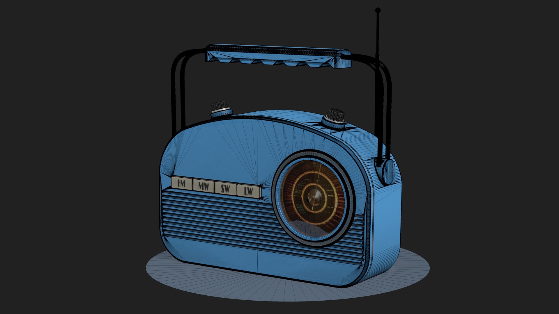 3D High Poly Vintage Radio V1 Model - TurboSquid 1811183