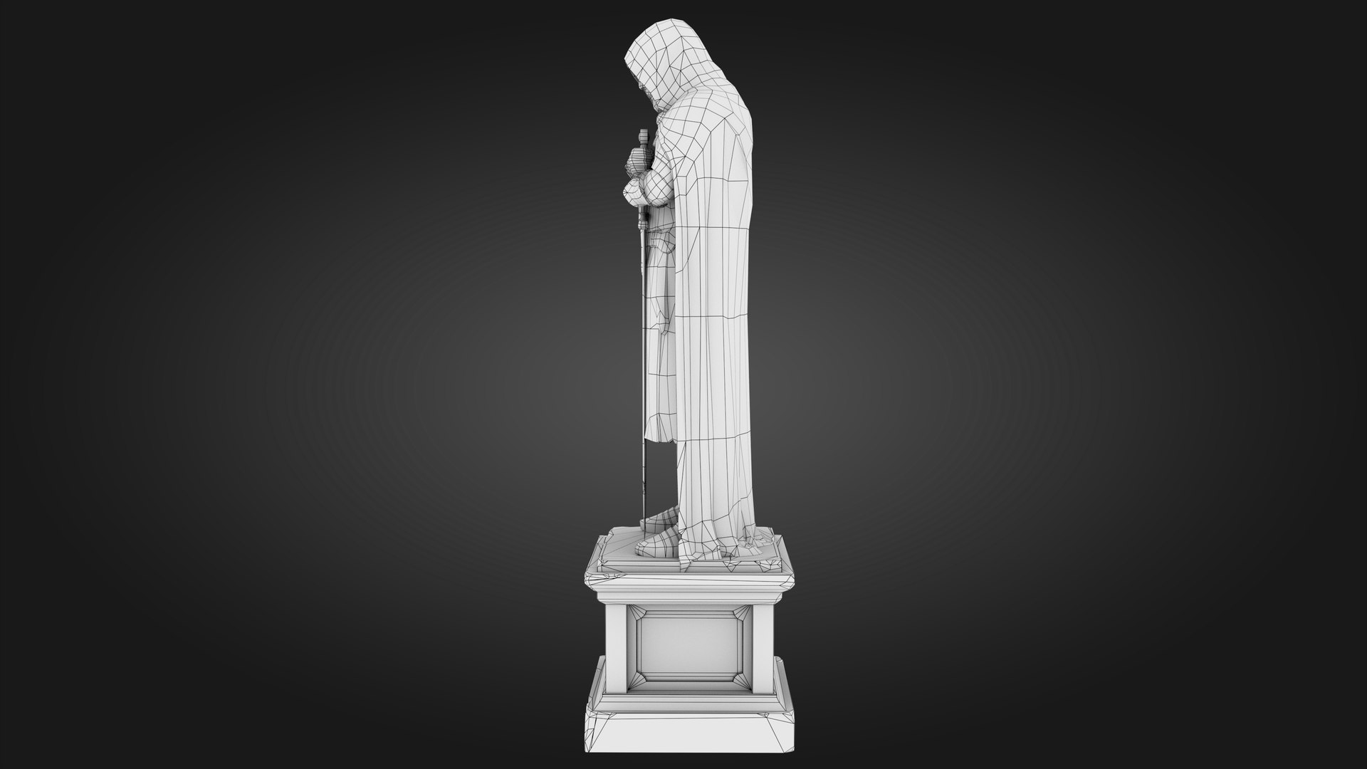 Ancient plaster statue knight 3D model - TurboSquid 1710672