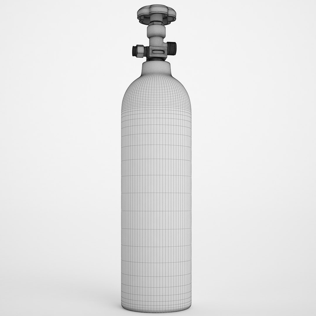 3D Model Oxygen Gas Cylinder - TurboSquid 1670378