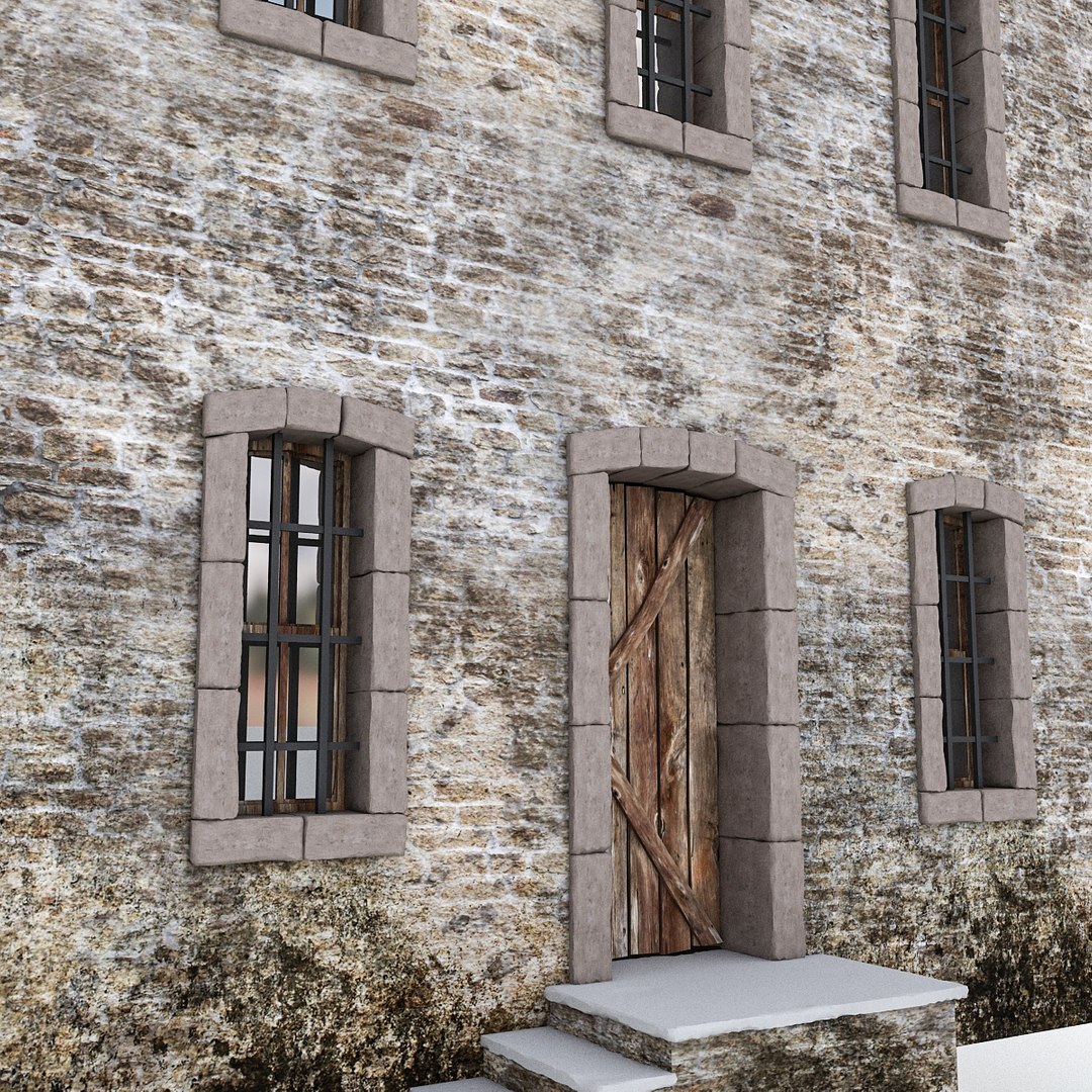 3D old stone building nterior - TurboSquid 1556732