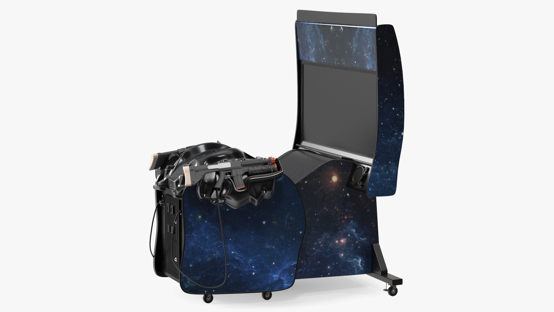 Space Arcade Game Machine Off State Rigged 3D model - TurboSquid 2112687