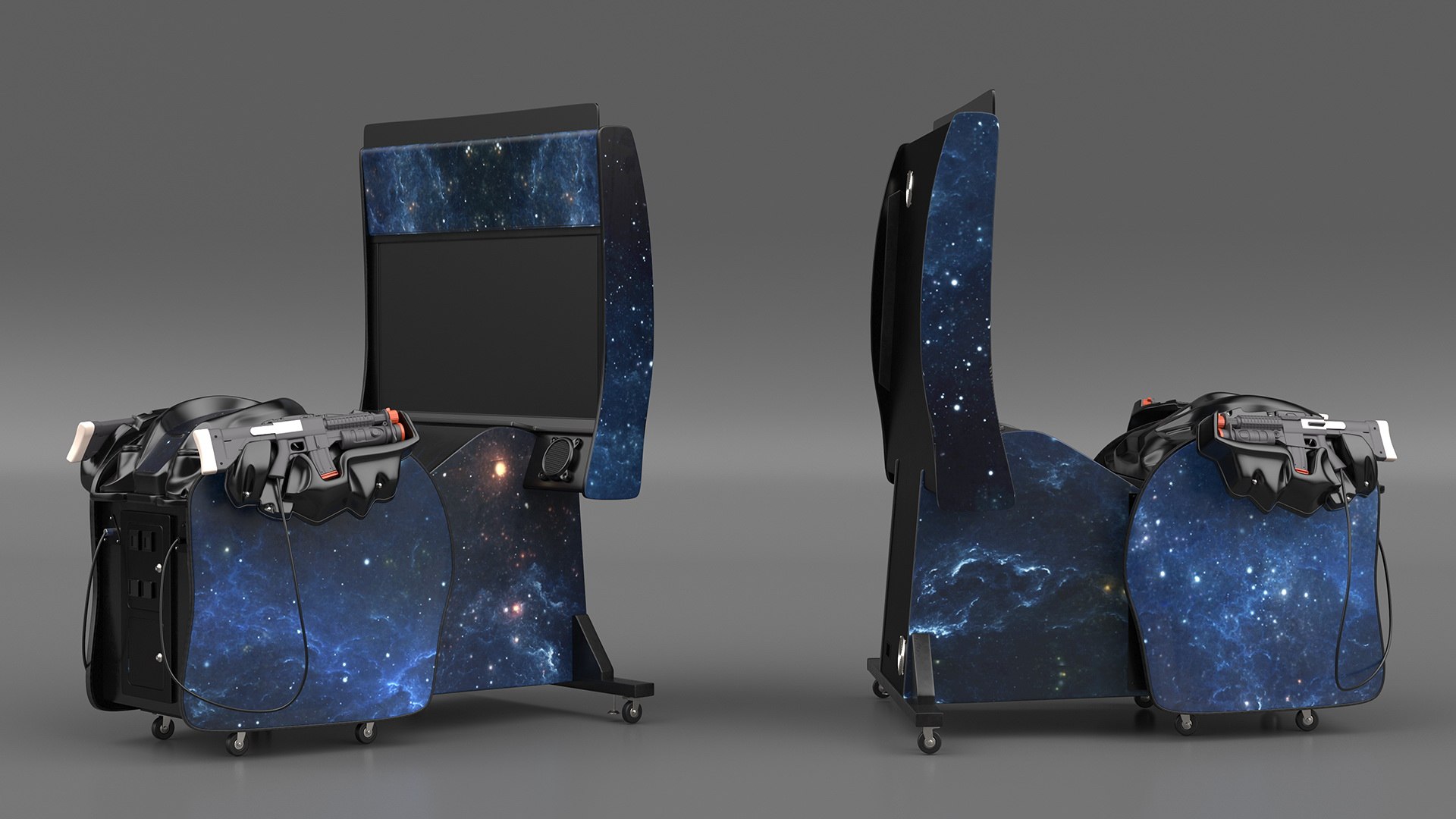 Space Arcade Game Machine Off State Rigged 3D Model - TurboSquid 2112687